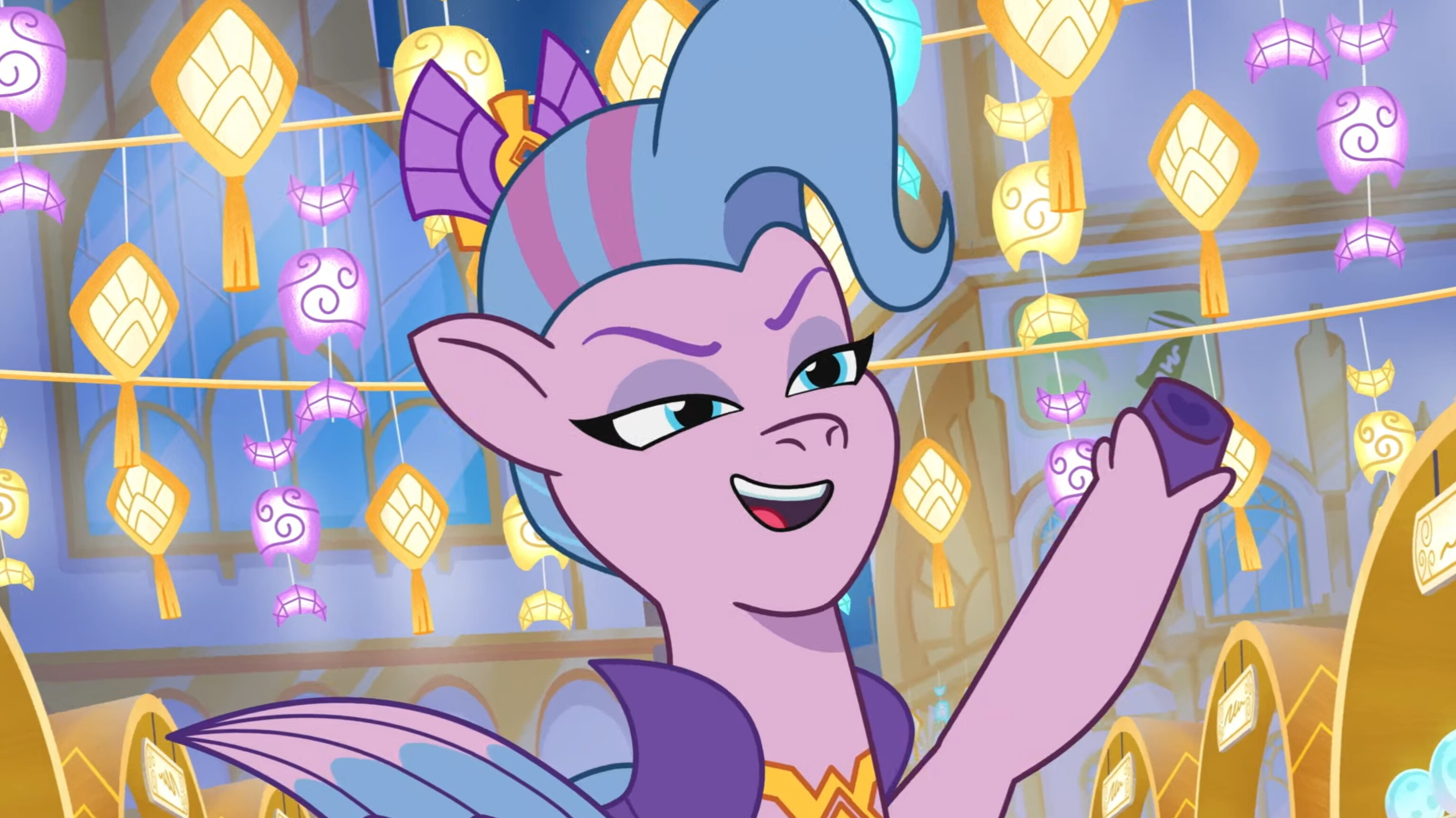 #3188258 - safe, screencap, queen haven, pegasus, pony, g5, moon ...