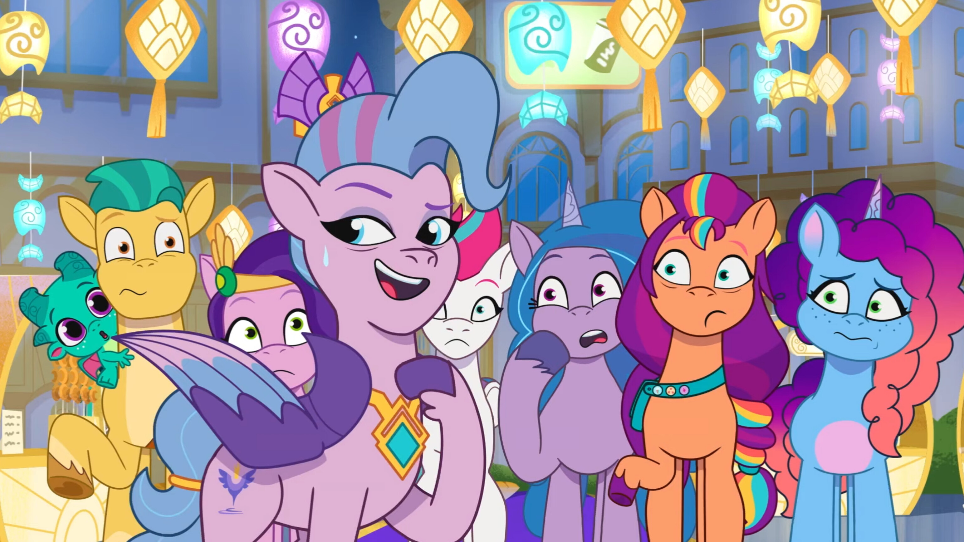 #3188270 - safe, screencap, hitch trailblazer, izzy moonbow, misty ...