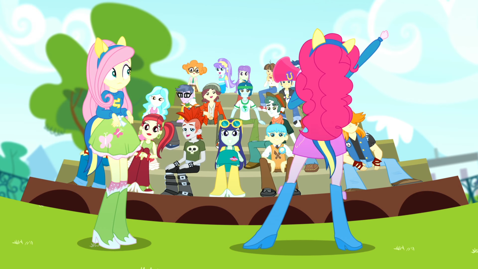 #3190576 - safe, screencap, blueberry cake, fluttershy, pinkie pie, eqg ...