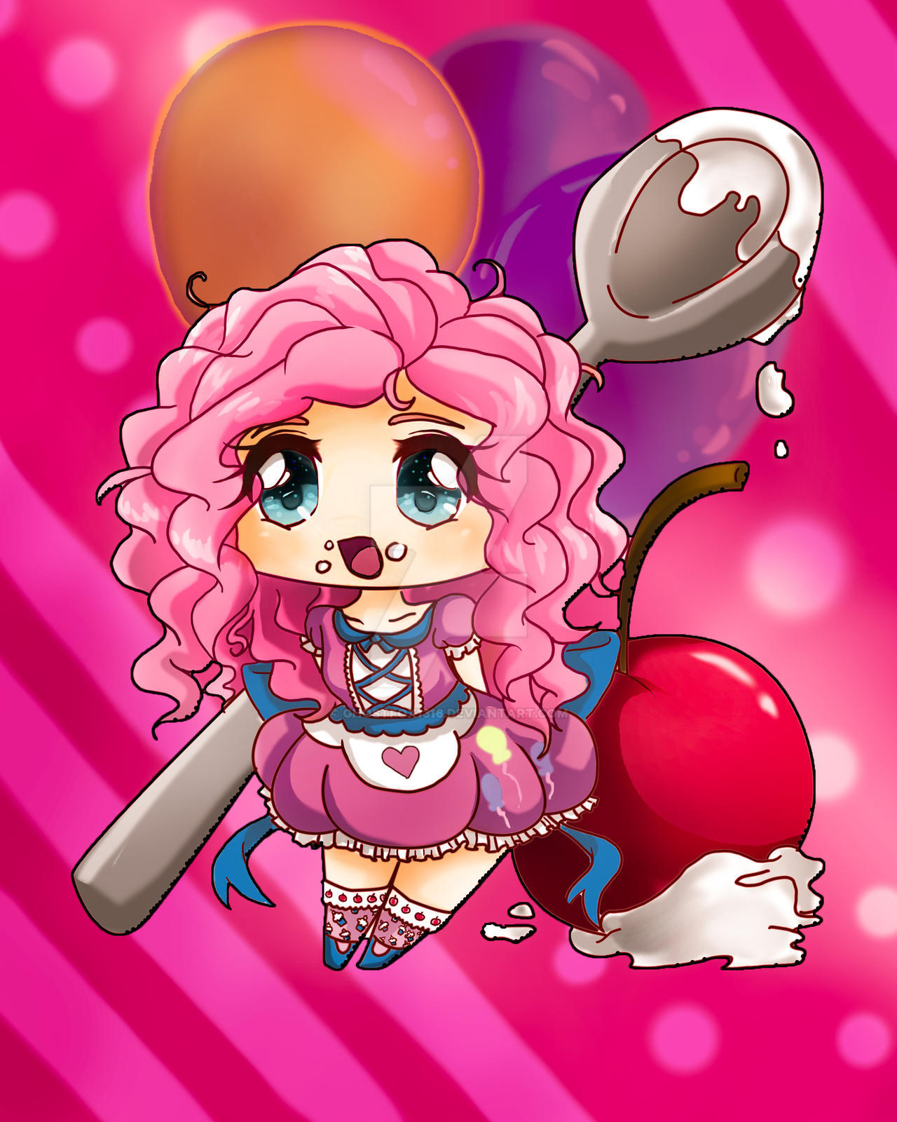 #3190760 - safe, artist:ghostfox1316, pinkie pie, human, g4, :d ...