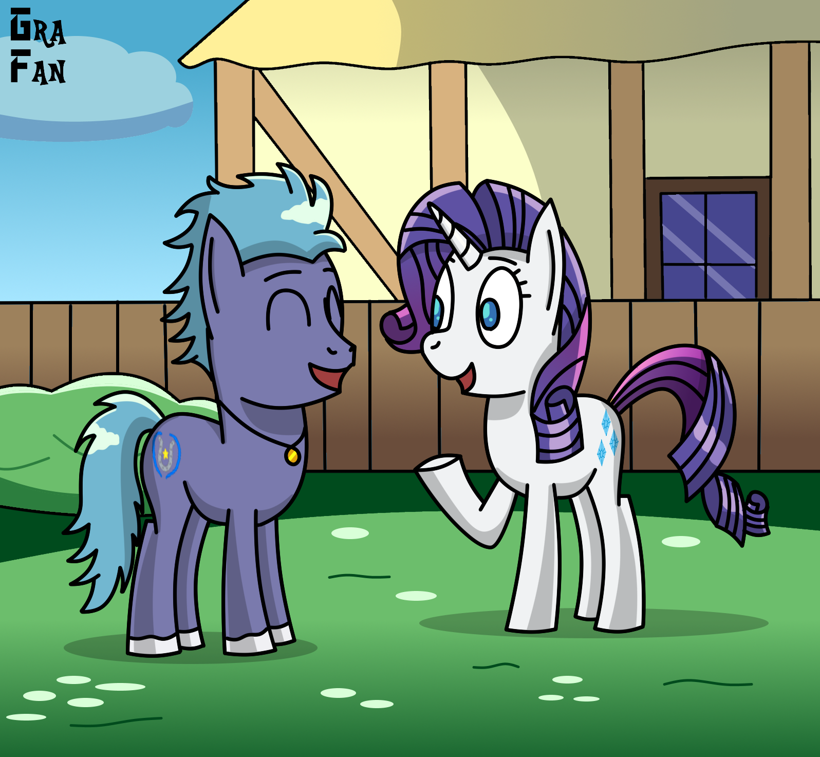 #3192350 - safe, artist:gradiusfanatic, rarity, oc, oc:strenshoe starry ...