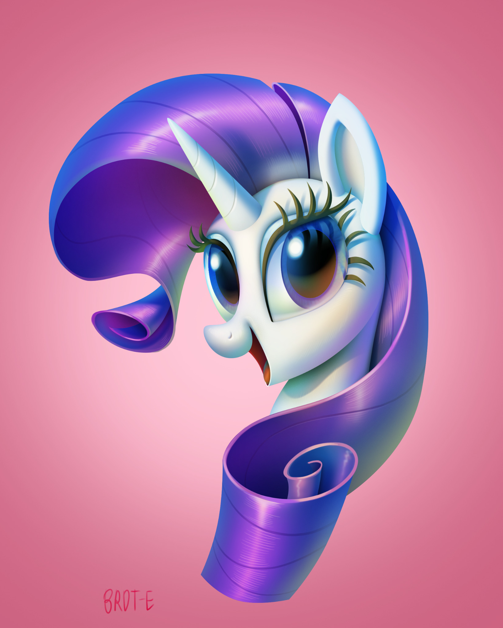 #3178270 - safe, artist:brdte, rarity, pony, unicorn, bust, female ...