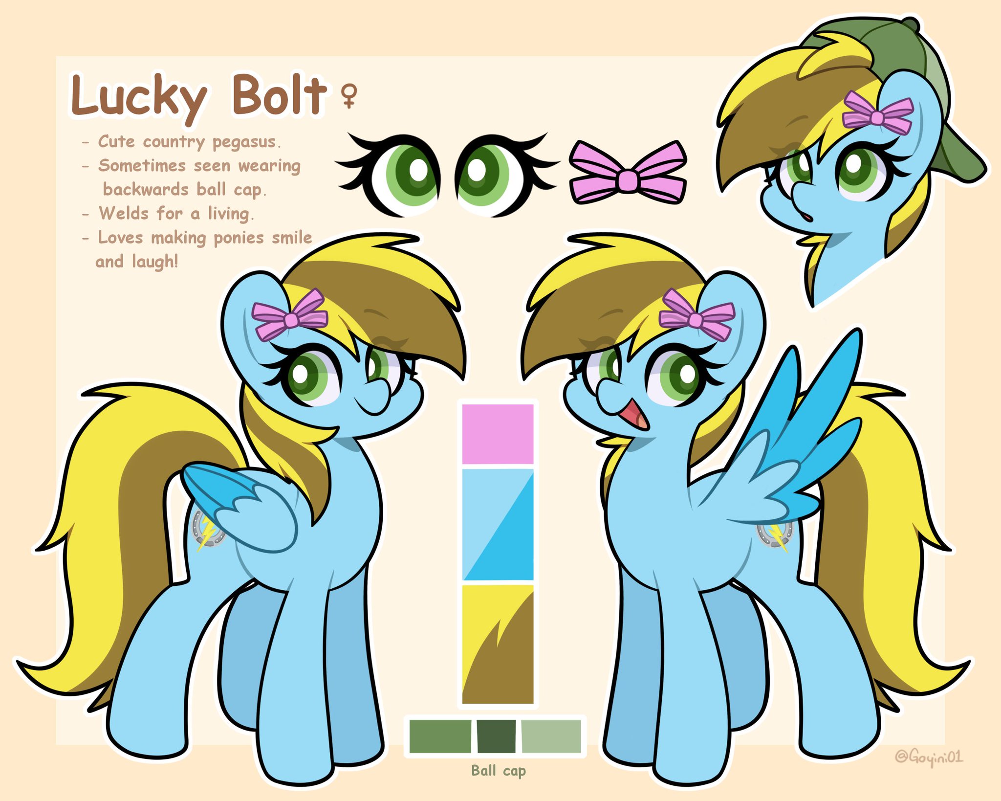 #3200714 - safe, artist:goyini01, oc, oc only, oc:lucky bolt, pegasus ...