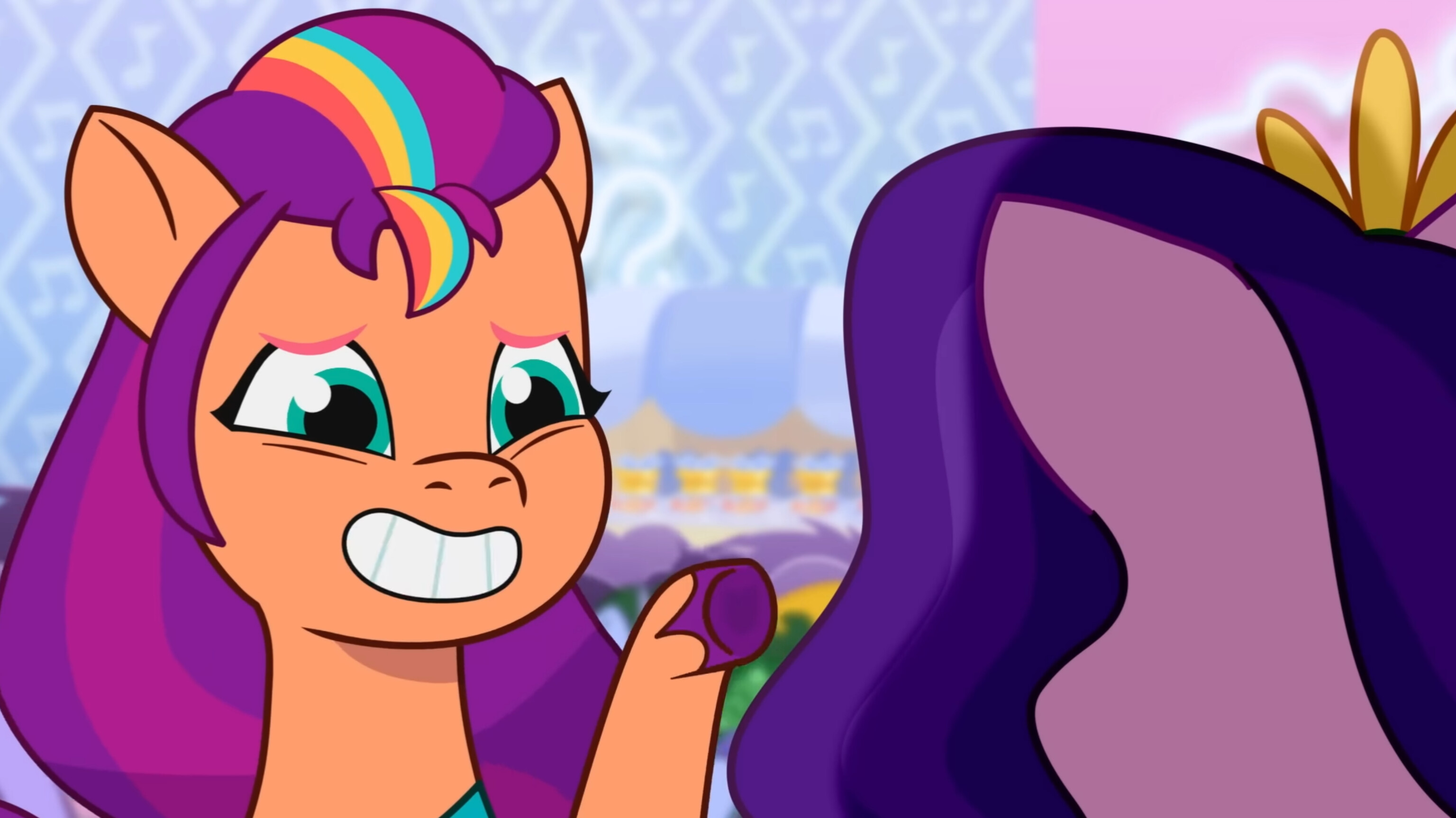 #3201898 - safe, screencap, dapple, pipp petals, sunny starscout, earth ...