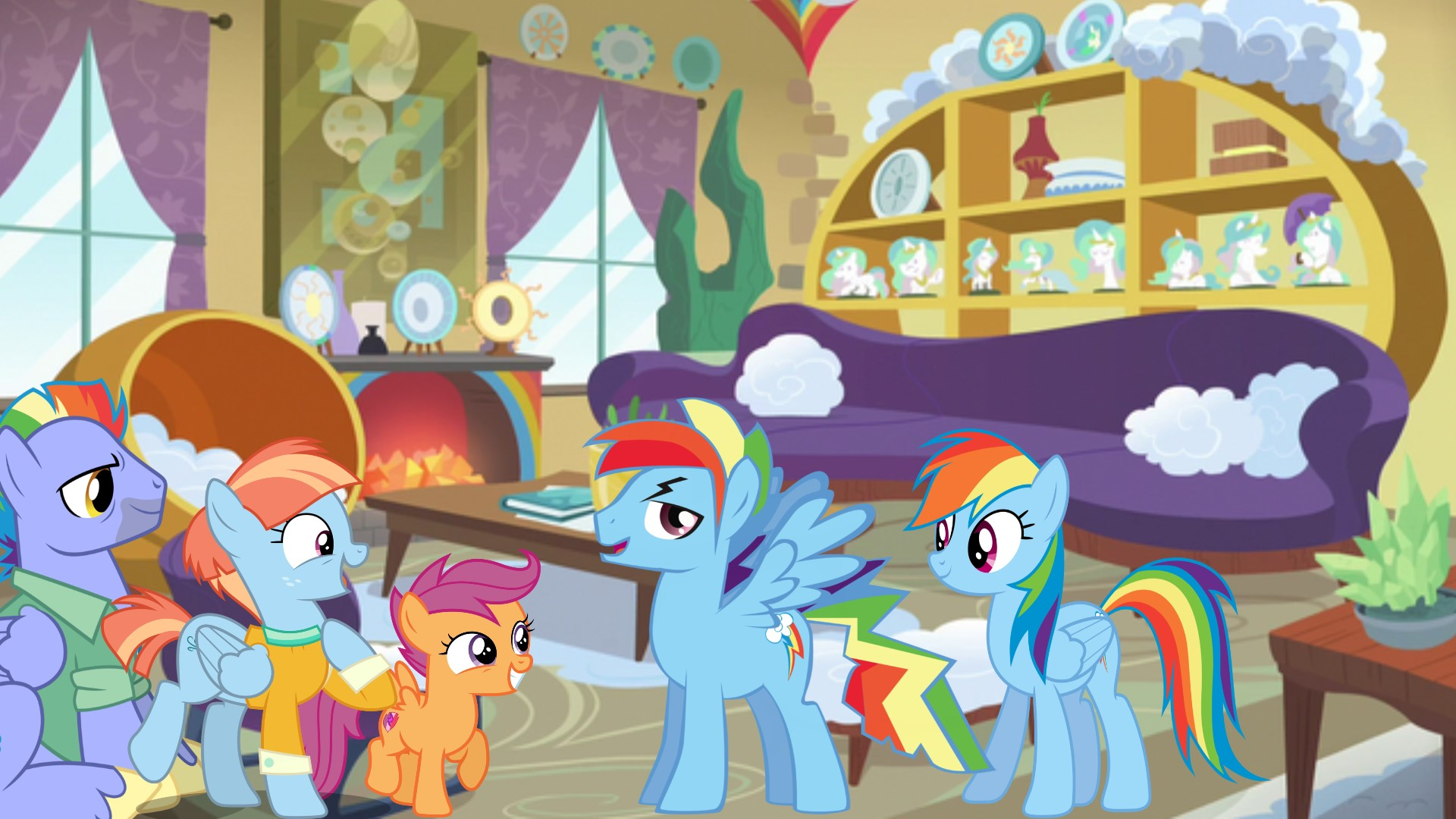 #3205363 - safe, artist:kayman13, edit, bow hothoof, rainbow dash ...