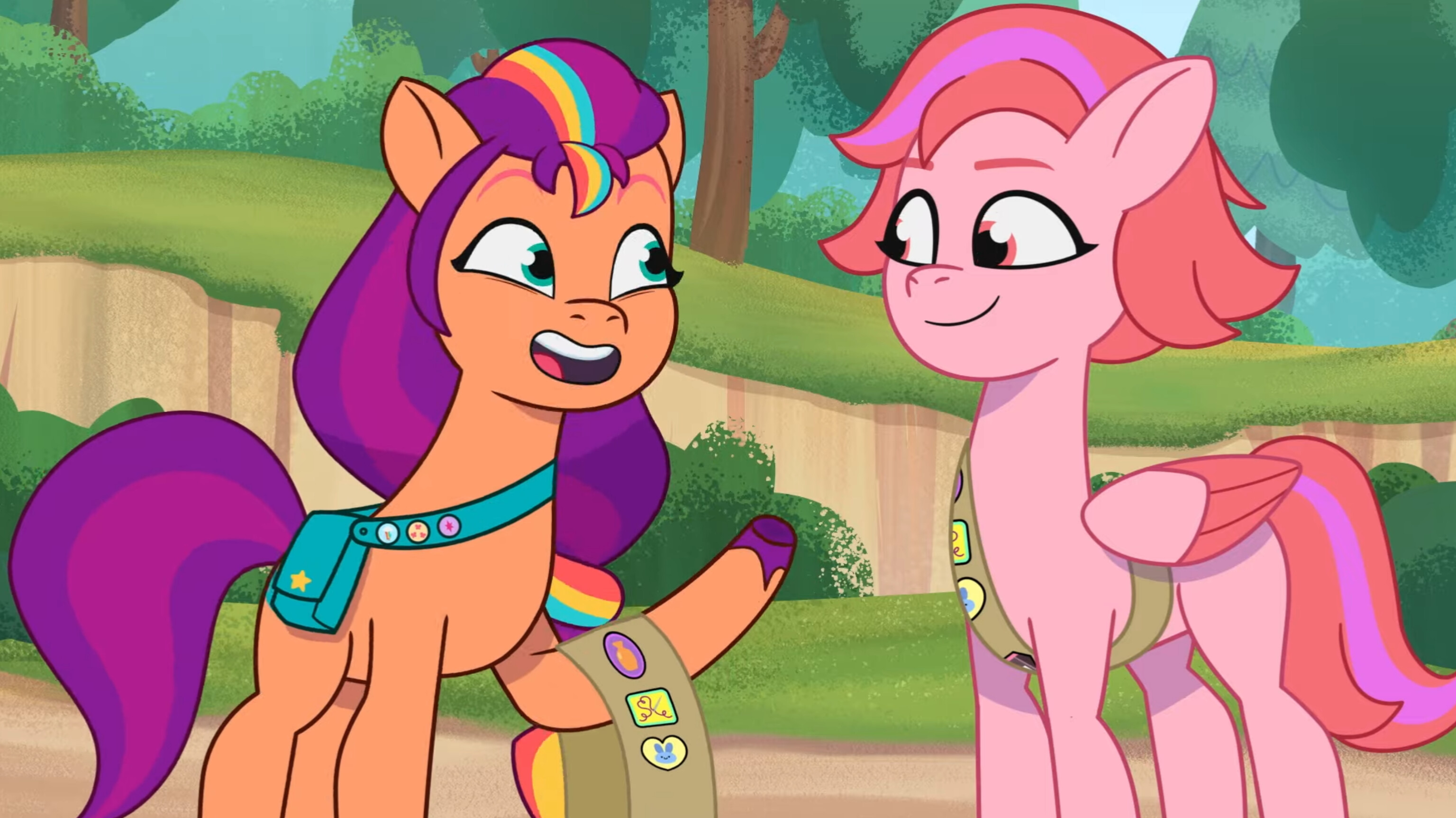 #3205767 - safe, screencap, sunny starscout, windy (g5), earth pony, pegasus, pony, attack of ...