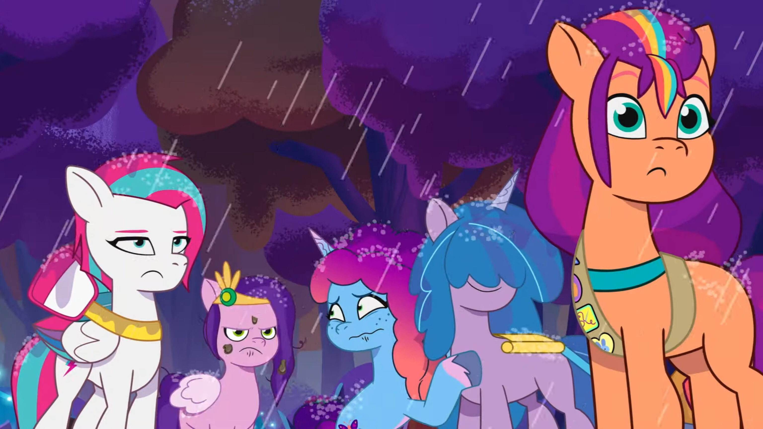 #3205803 - safe, screencap, izzy moonbow, misty brightdawn, pipp petals ...