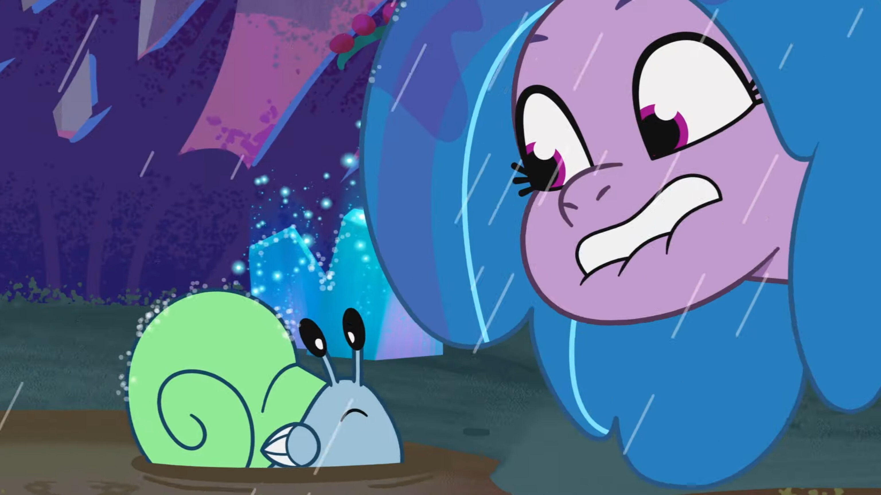 #3206275 - safe, screencap, izzy moonbow, pegasnail, pony, snail ...