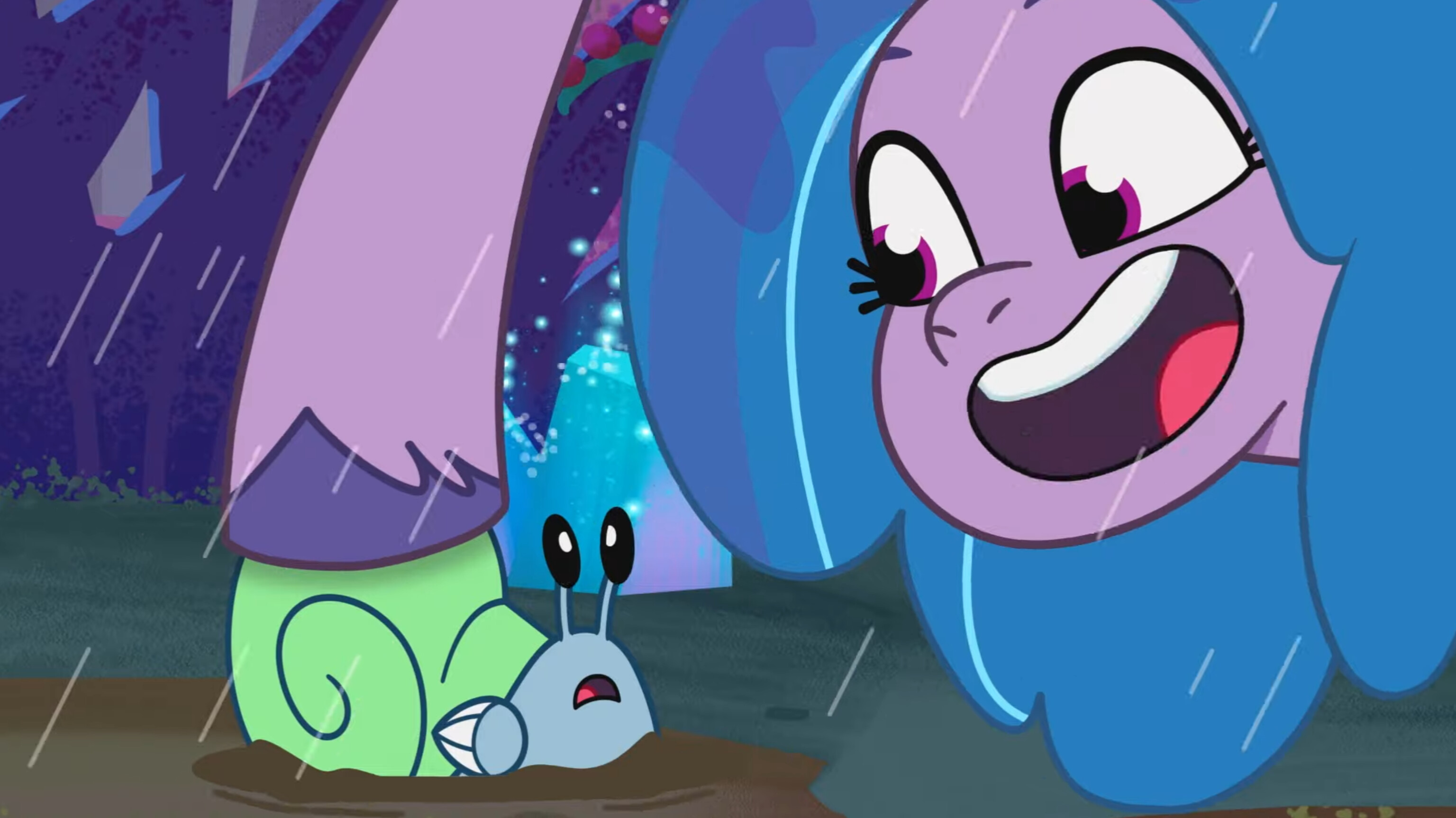 #3206276 - safe, screencap, izzy moonbow, pegasnail, pony, snail ...