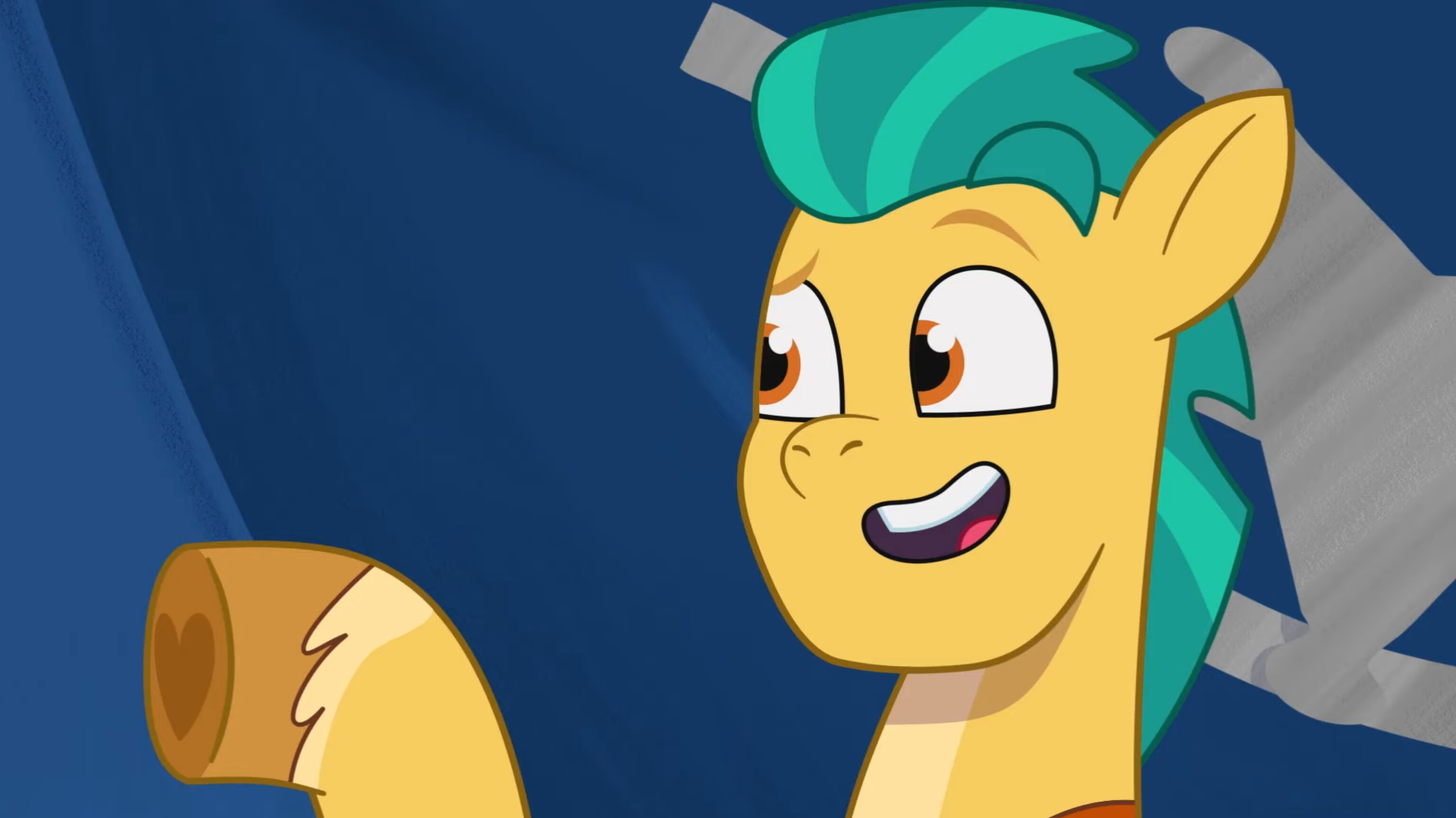 #3206347 - safe, screencap, hitch trailblazer, earth pony, pony, attack ...