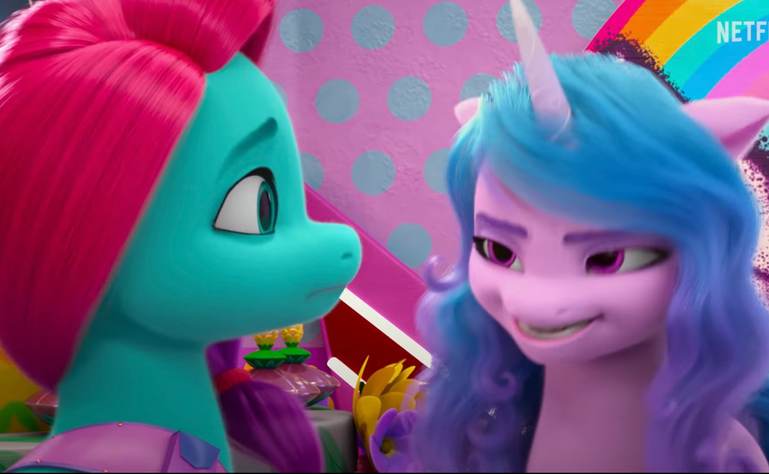 #3207078 - safe, screencap, izzy moonbow, jazz hooves, earth pony, pony ...