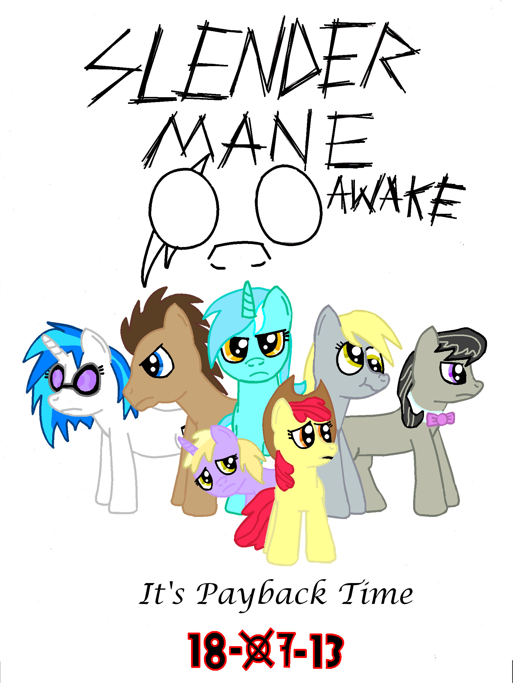 #3207504 - safe, artist:rakesuk, apple bloom, derpy hooves, dinky ...