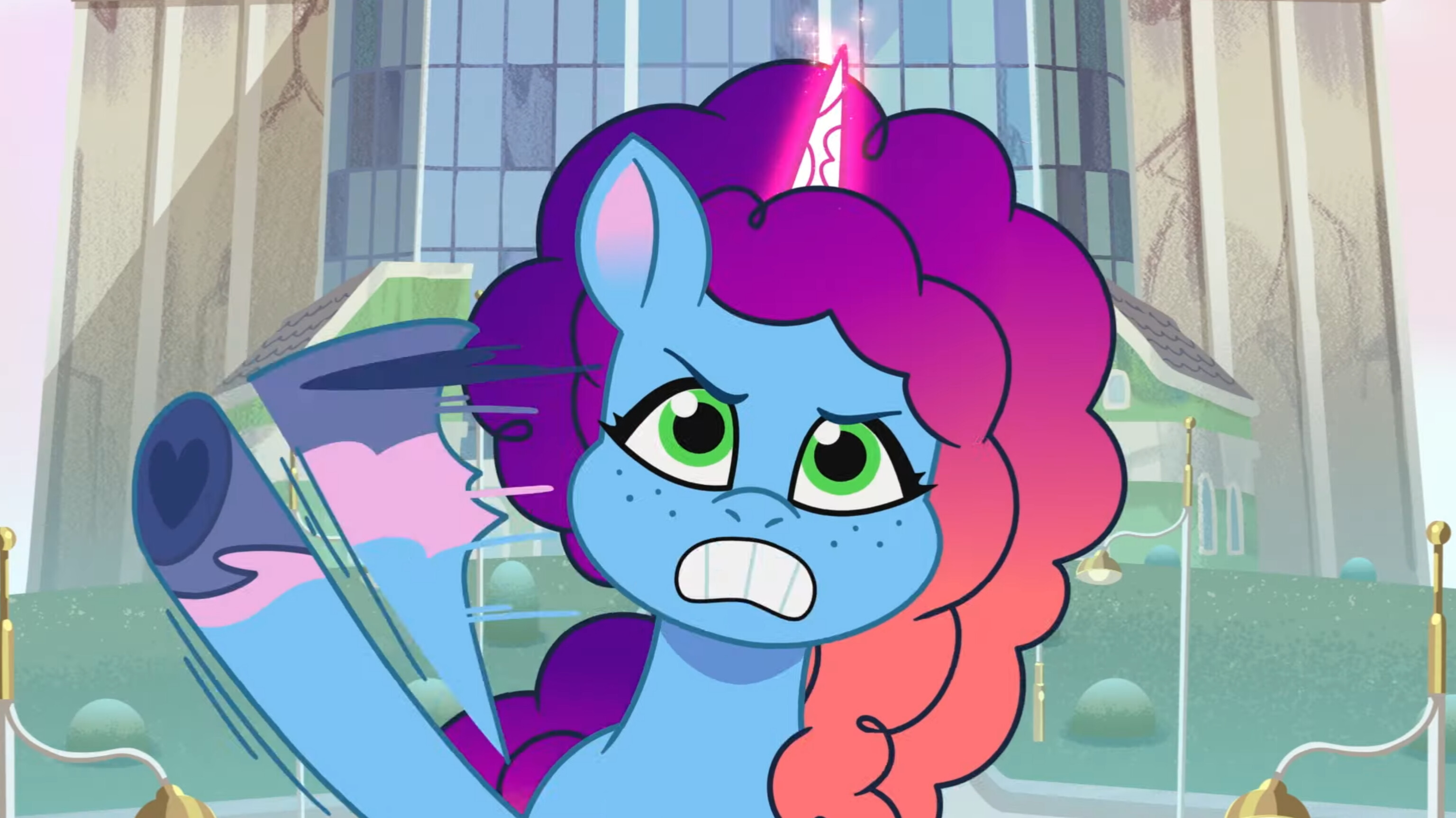 #3207956 - safe, screencap, misty brightdawn, pony, unicorn, attack of ...