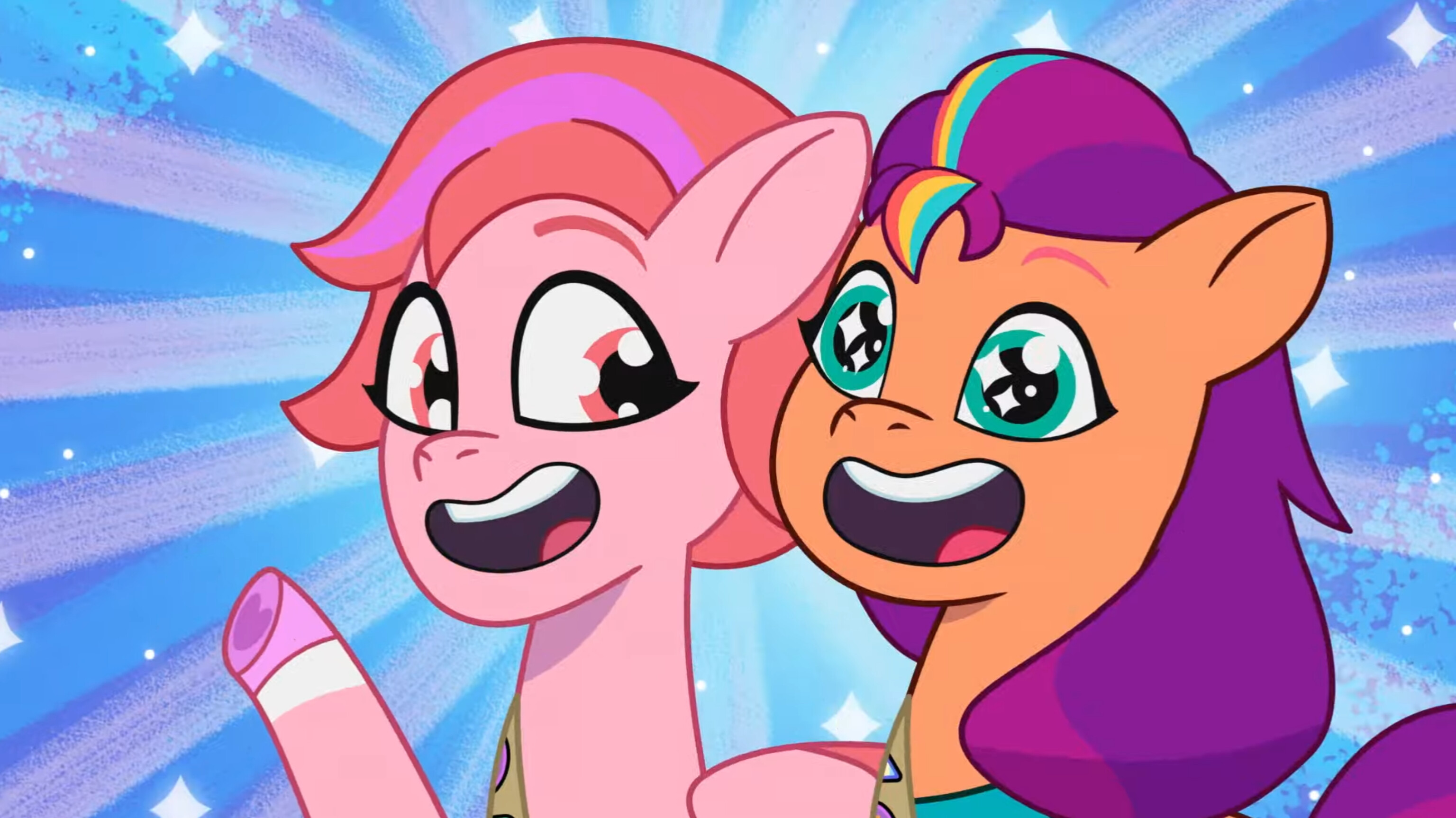 #3208263 - safe, screencap, sunny starscout, windy, earth pony, pegasus, pony, attack of the ...