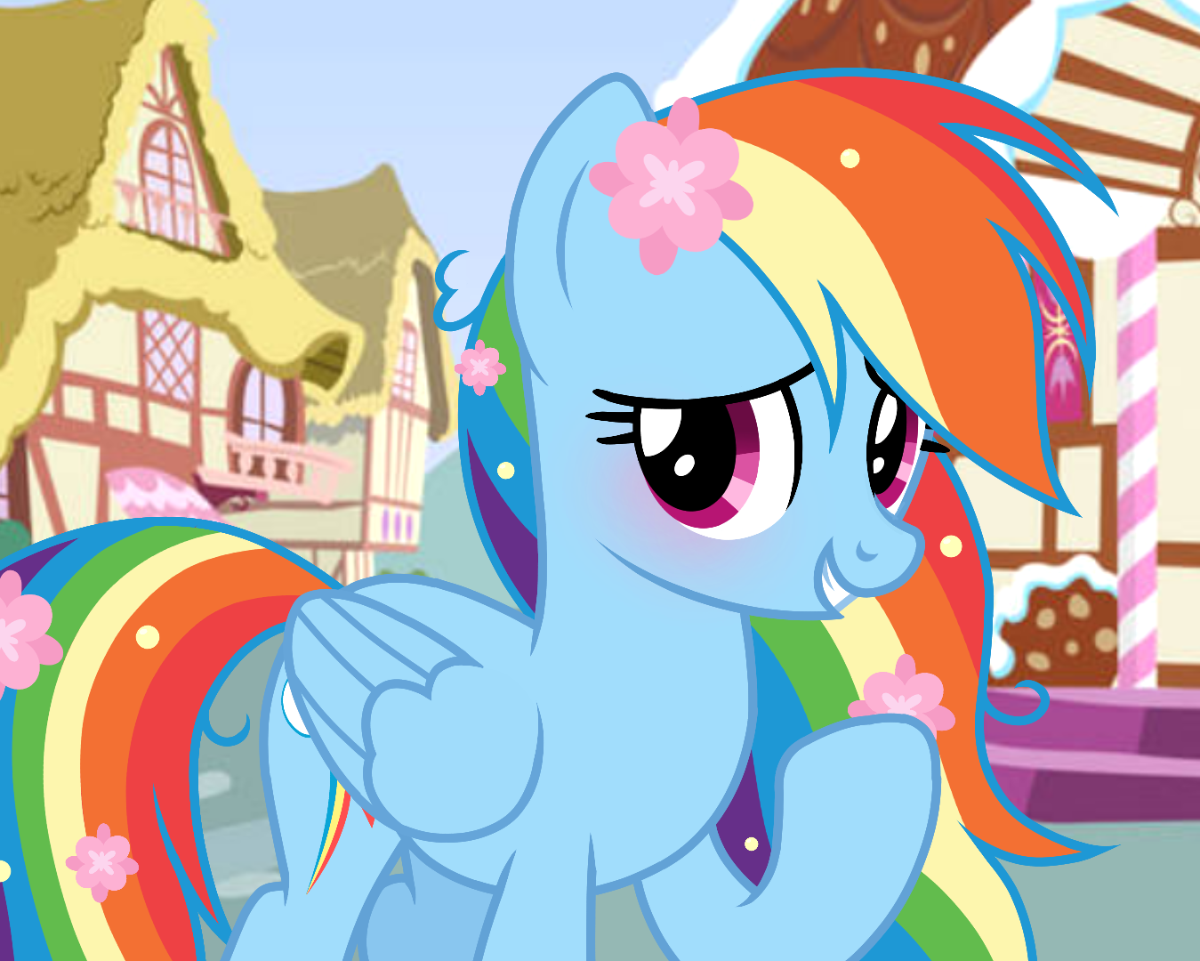 #3208506 - safe, artist:cstrawberrymilk, rainbow dash, pegasus, pony, alternate hairstyle, cute ...