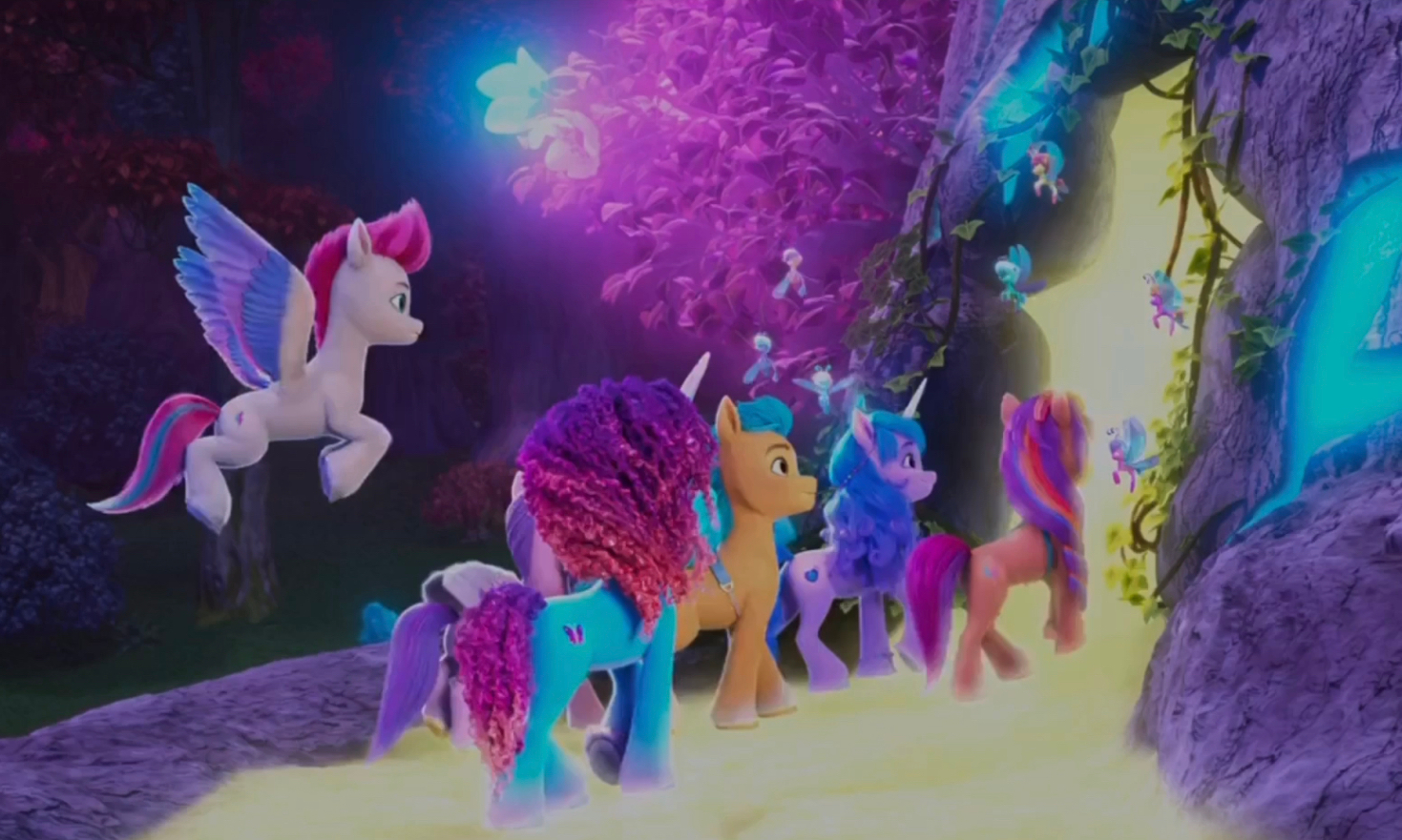 #3208729 - safe, screencap, hitch trailblazer, izzy moonbow, misty brightdawn, pipp petals ...