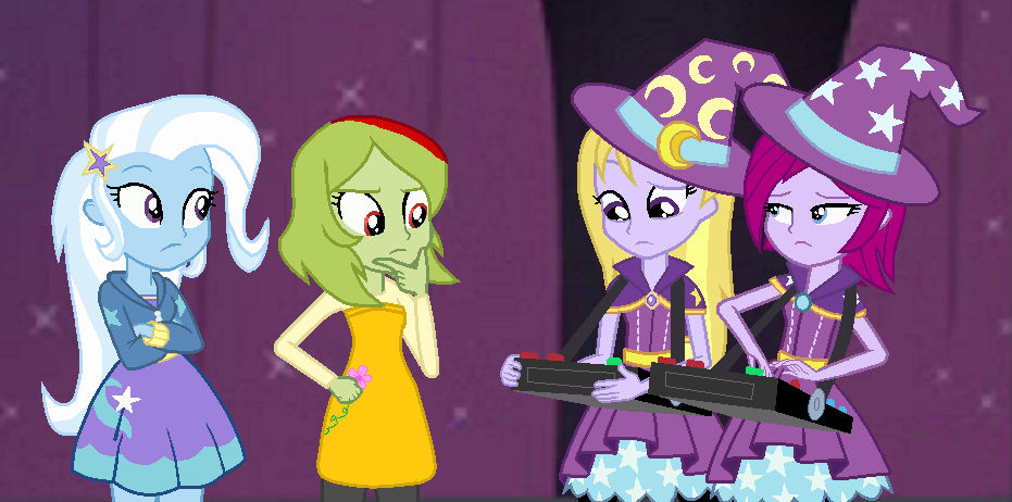 #3209621 - safe, artist:girl1213, fuchsia blush, lavender lace, trixie ...