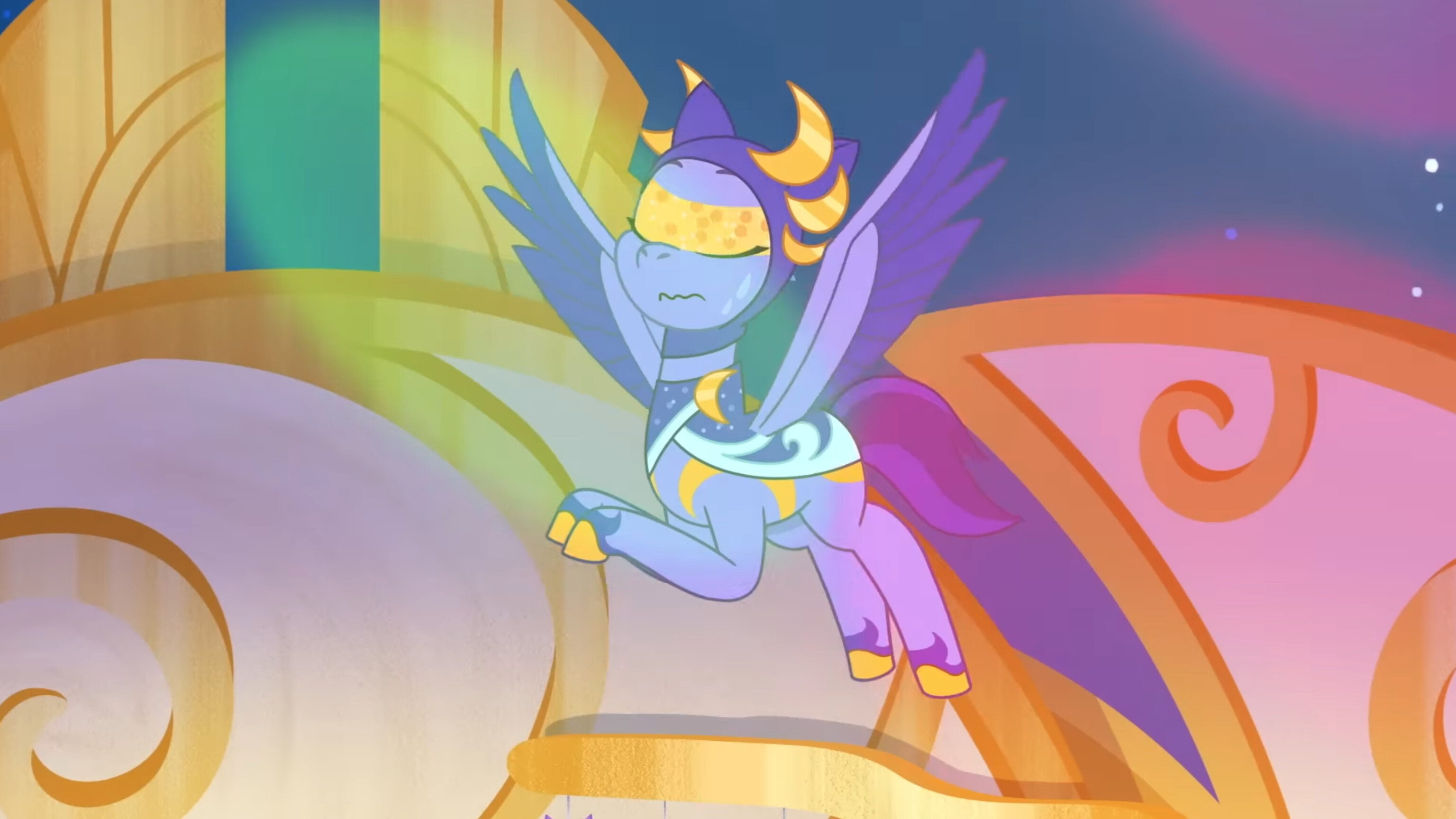 #3194026 - safe, screencap, nightracer, pegasus, pony, g5, moon ...