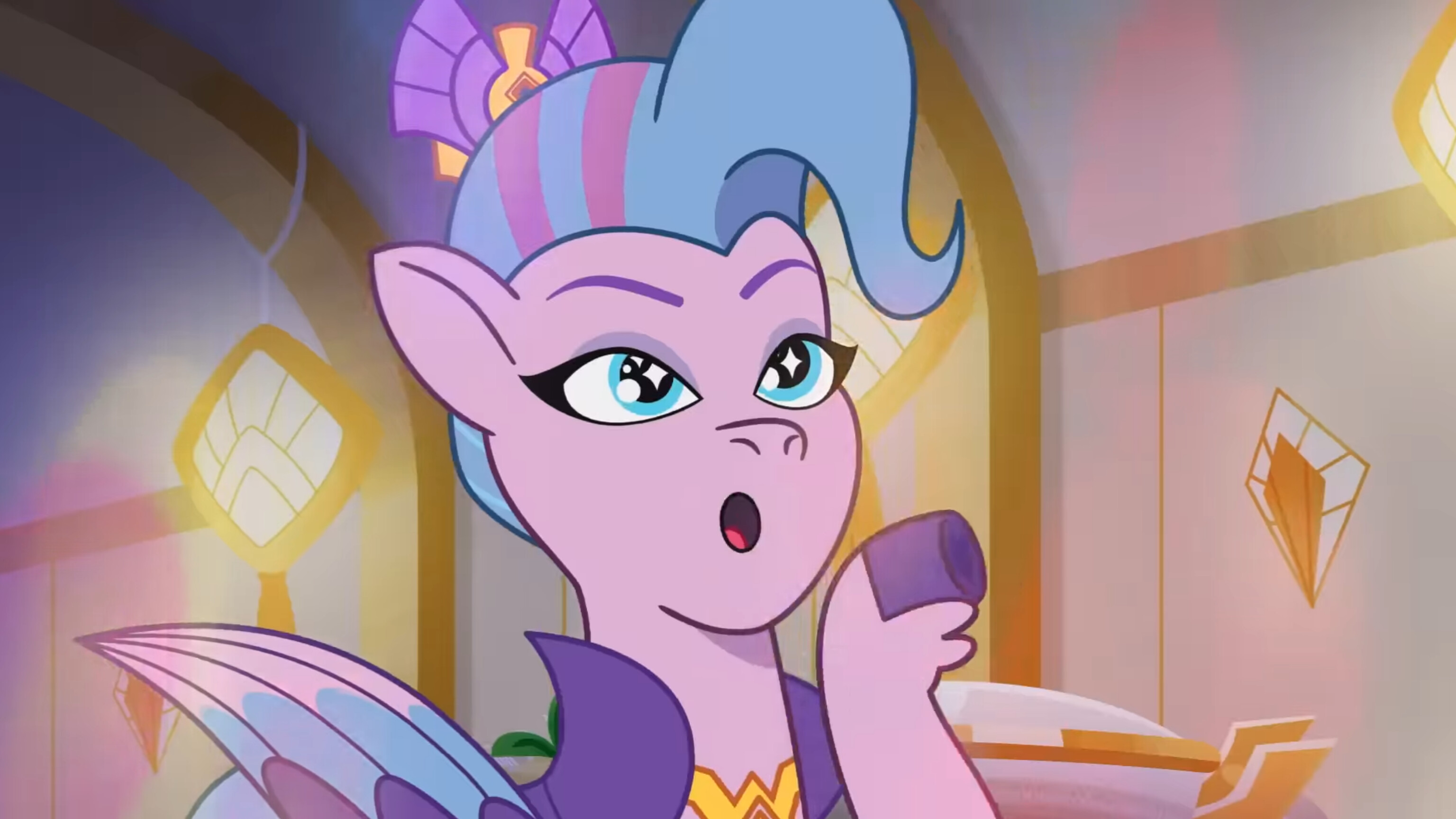 #3194034 - safe, screencap, queen haven, pegasus, pony, g5, moon ...