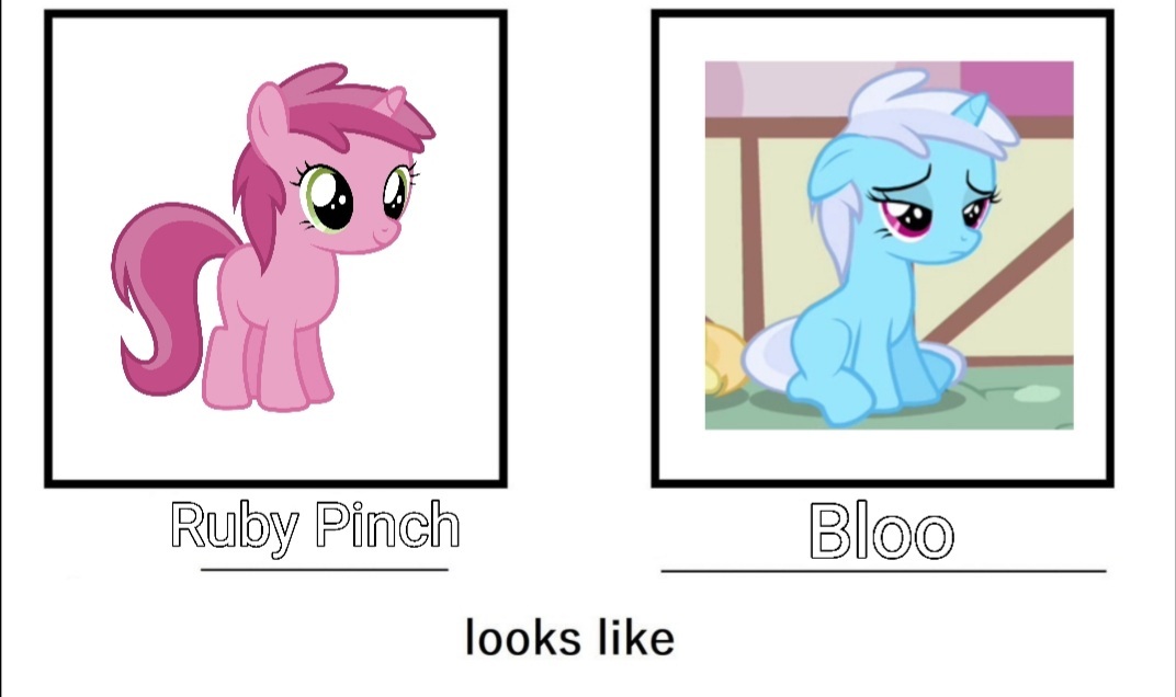#3209934 - safe, edit, bloo, ruby pinch, pony, unicorn, comparison ...