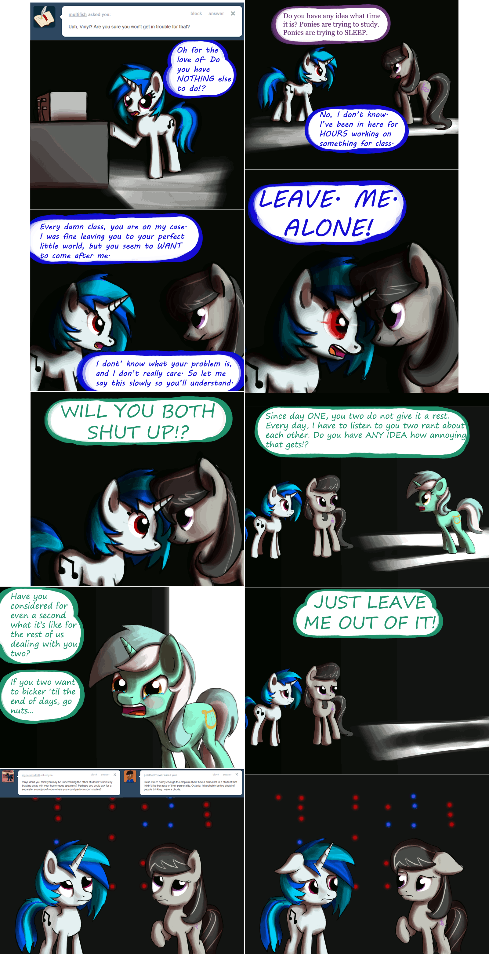 #3210271 - safe, artist:esuka, dj pon-3, lyra heartstrings, octavia ...