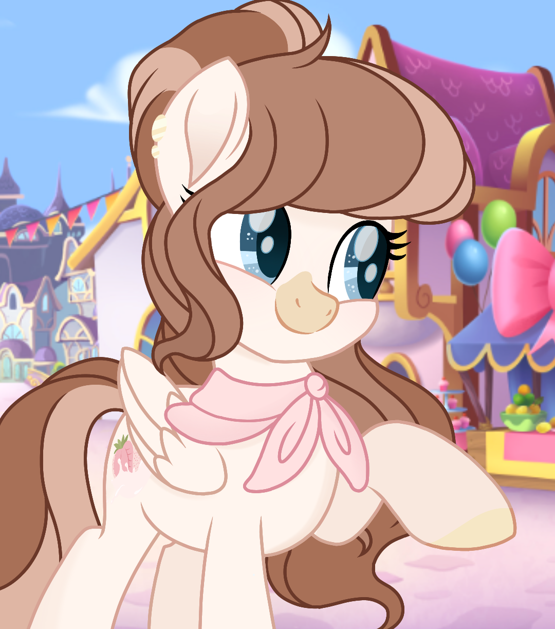 #3196202 - safe, artist:cstrawberrymilk, oc, oc:strawberry milk, pegasus, pony, my little pony ...