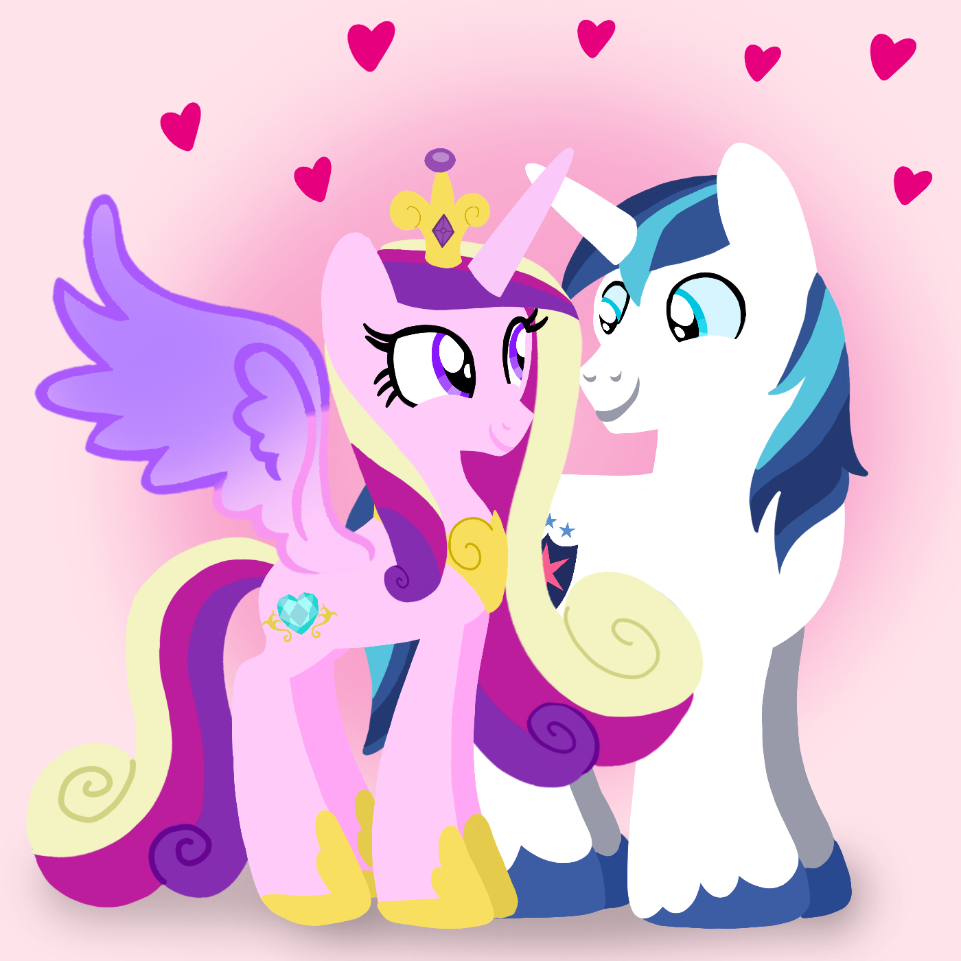 #3197159 - safe, artist:mlplary6, princess cadance, shining armor ...