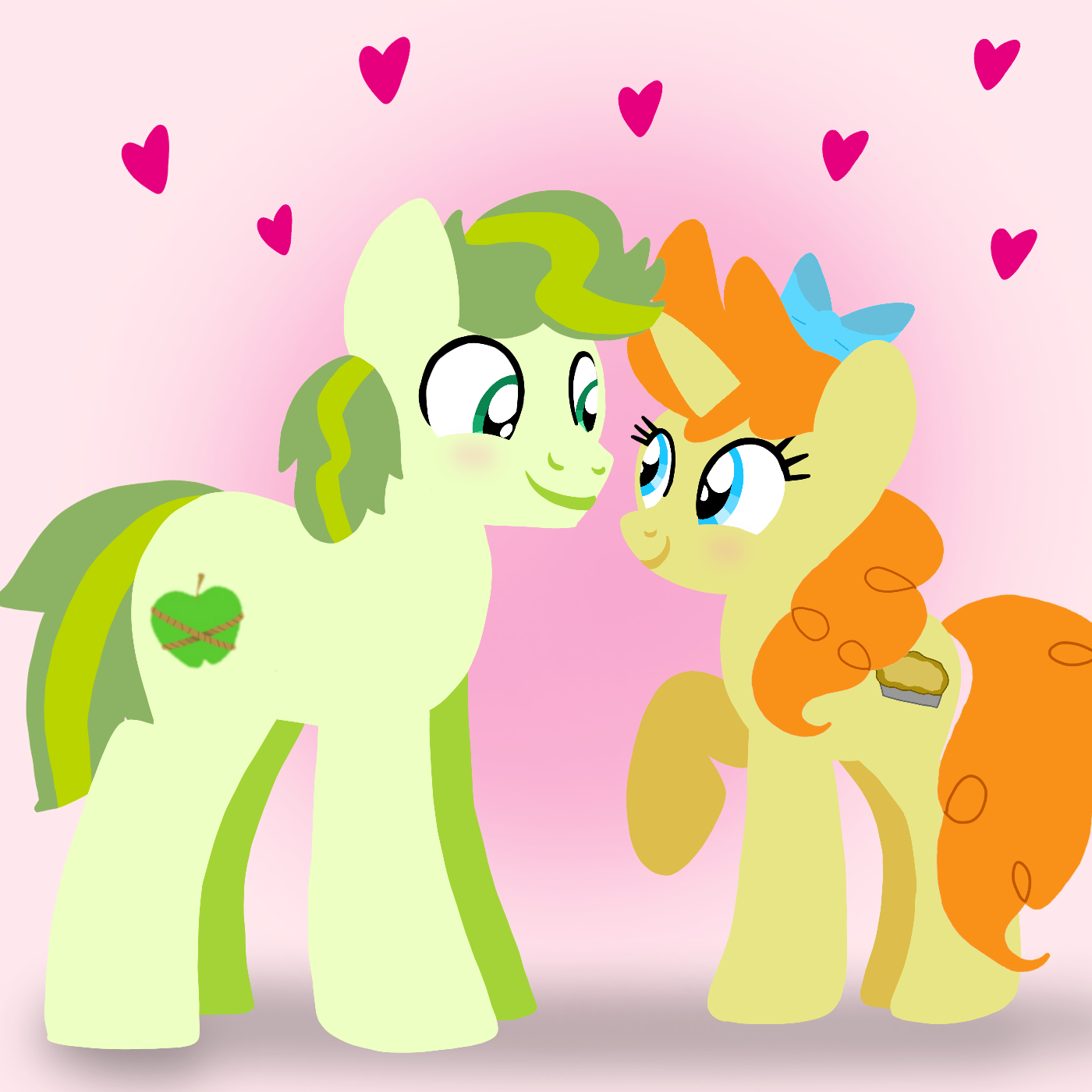 #3197576 - safe, artist:mlplary6, apple bud, pumpkin cake, earth pony ...