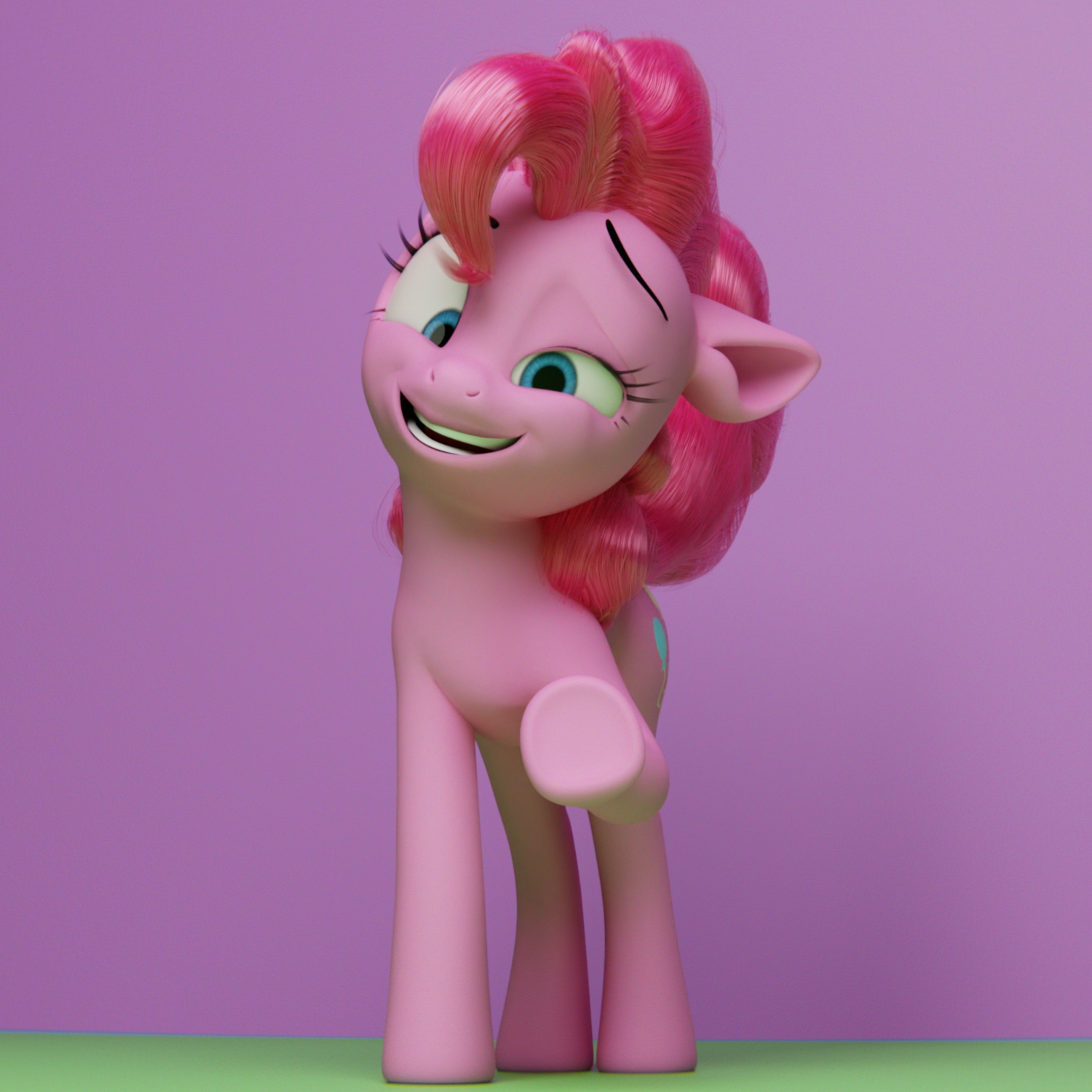 #3277990 - safe, artist:dkwzurt, pinkie pie, earth pony, pony, g4, 3d ...