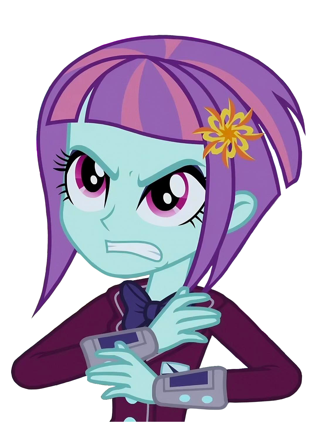 #3279724 - safe, sunny flare, human, equestria girls, angry, eyeshadow ...