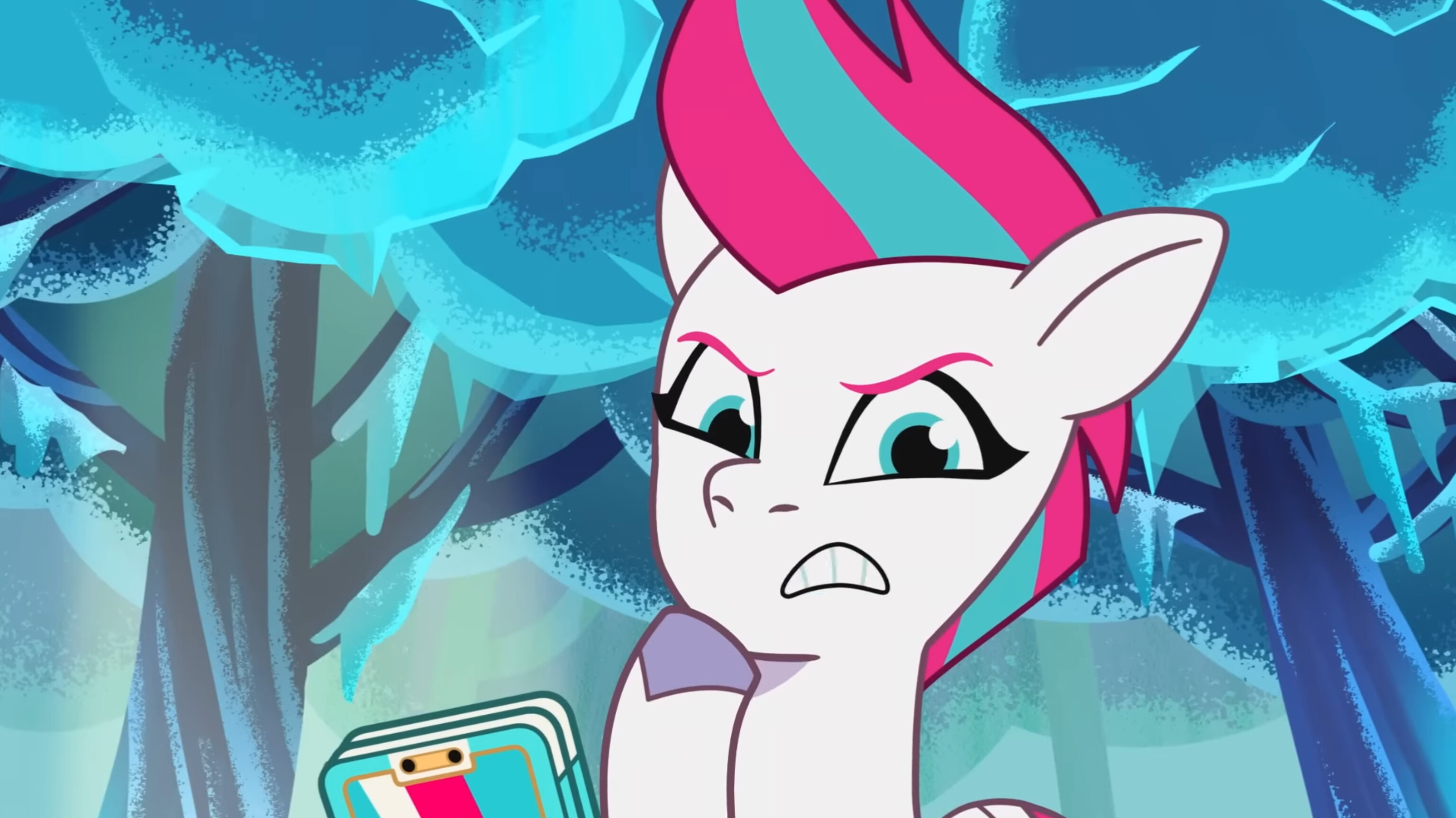 #3279790 - safe, screencap, zipp storm, pegasus, pony, g5, icy prints ...