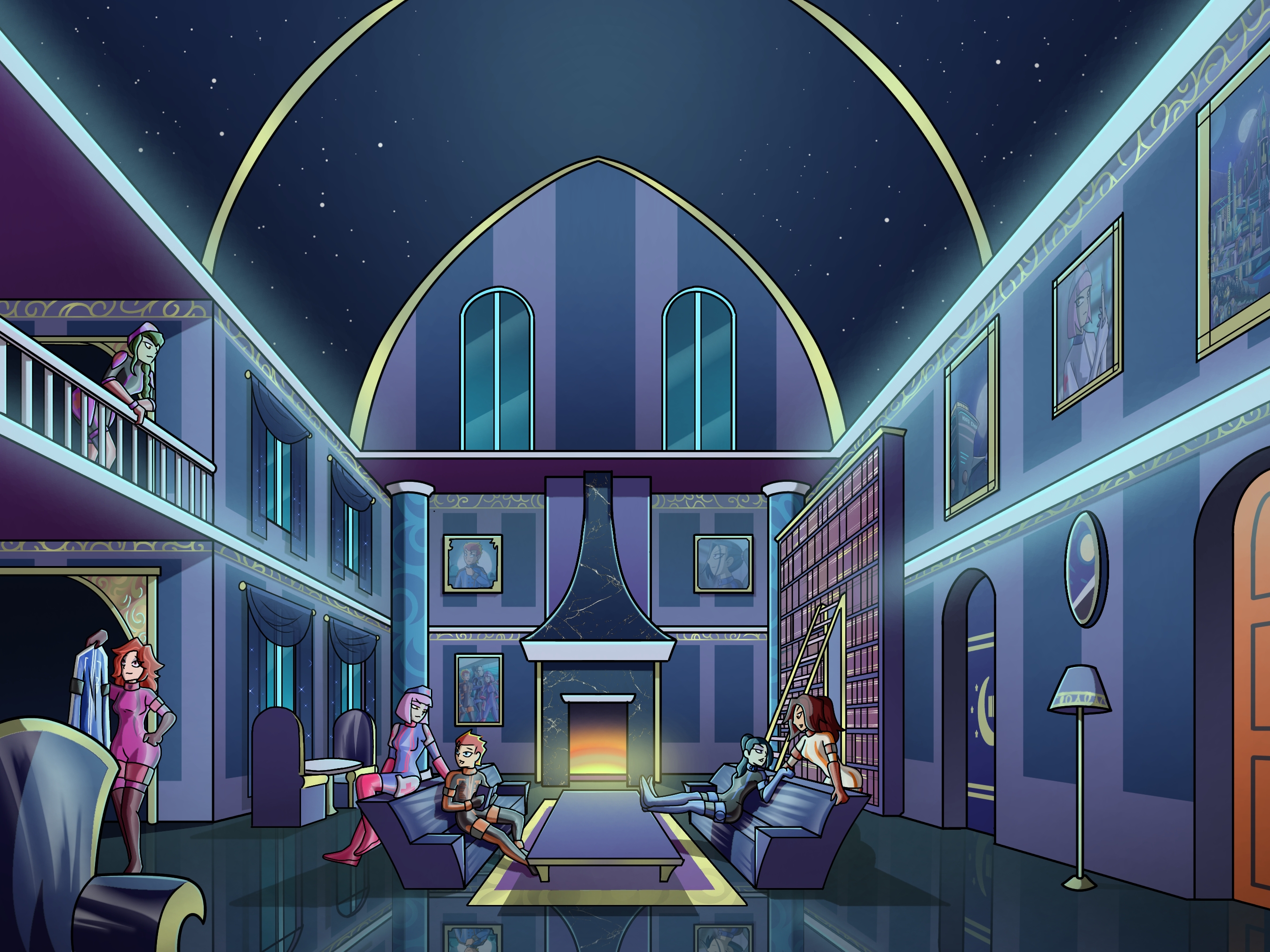 #3280024 - safe, artist:devillustart, oc, oc:camp fire(fireverse), oc ...