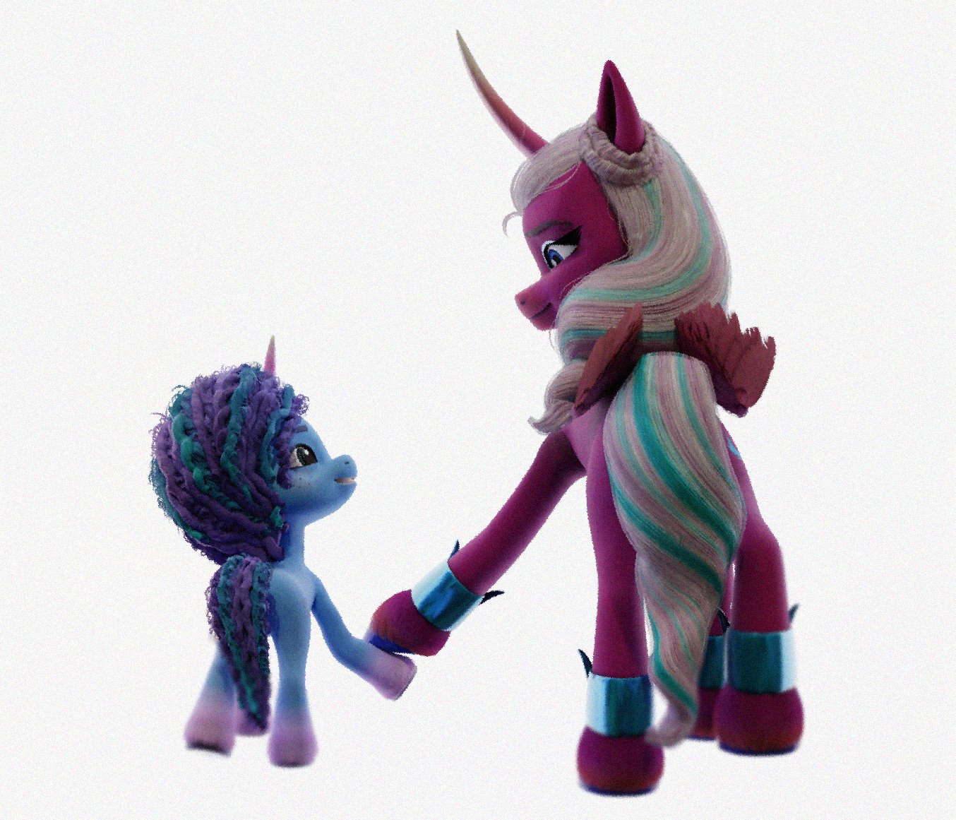 #3280132 - safe, artist:makaryo, misty brightdawn, opaline arcana, alicorn, pony, unicorn, g5 ...