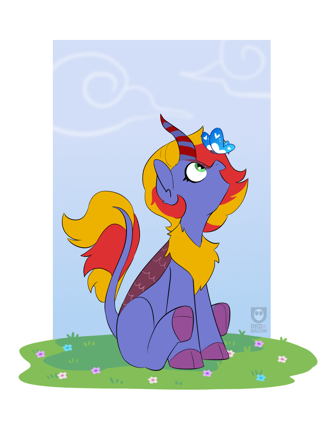 #3281823 - safe, artist:redxbacon, oc, oc only, oc:azure dusk ...