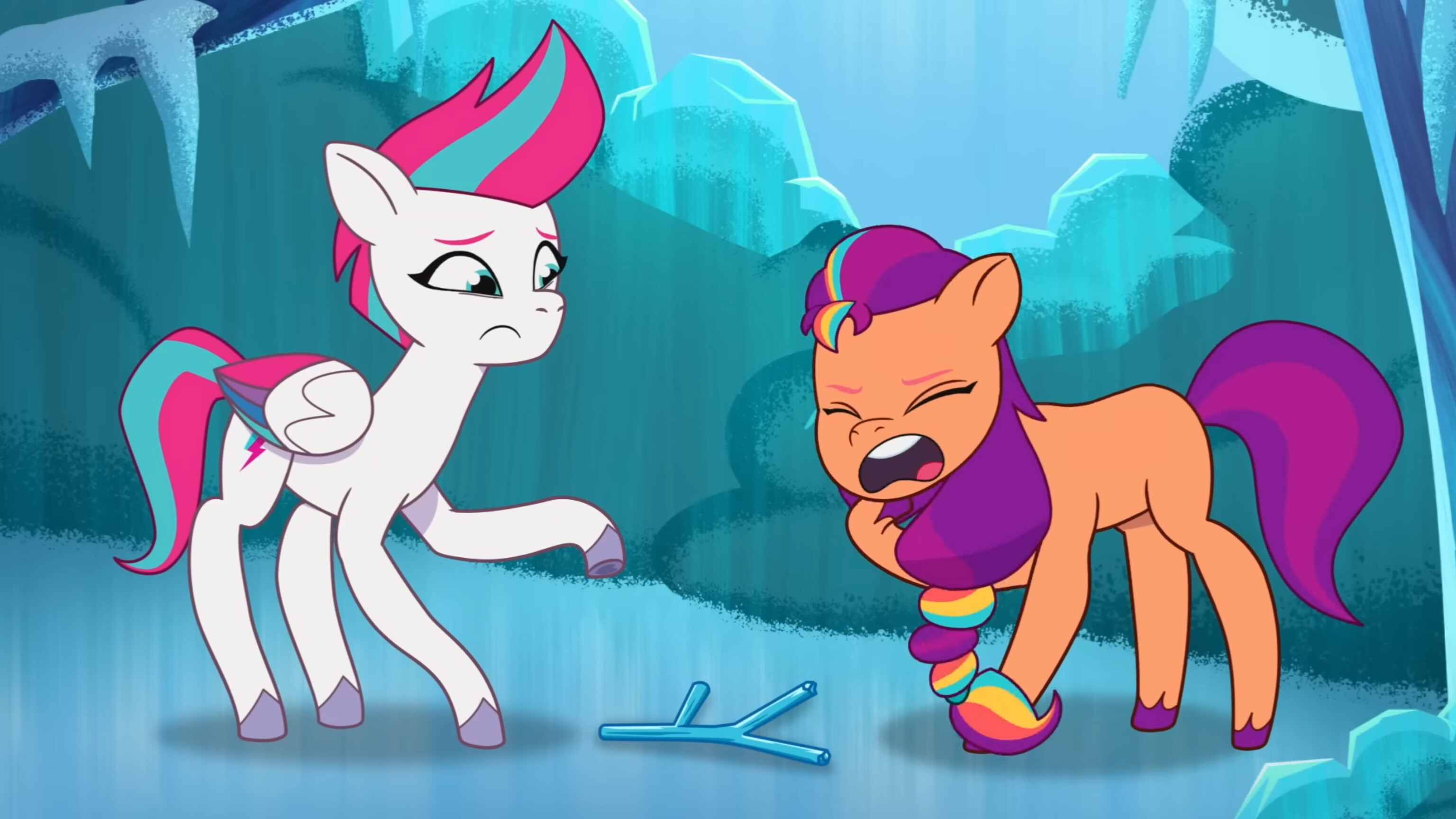 #3282385 - safe, screencap, sunny starscout, zipp storm, earth pony ...