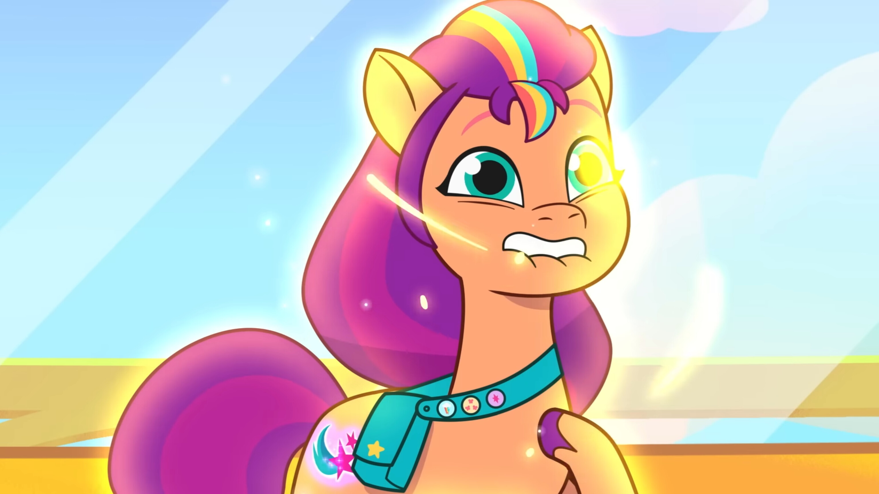 #3283027 - safe, screencap, sunny starscout, earth pony, pony, g5, icy ...