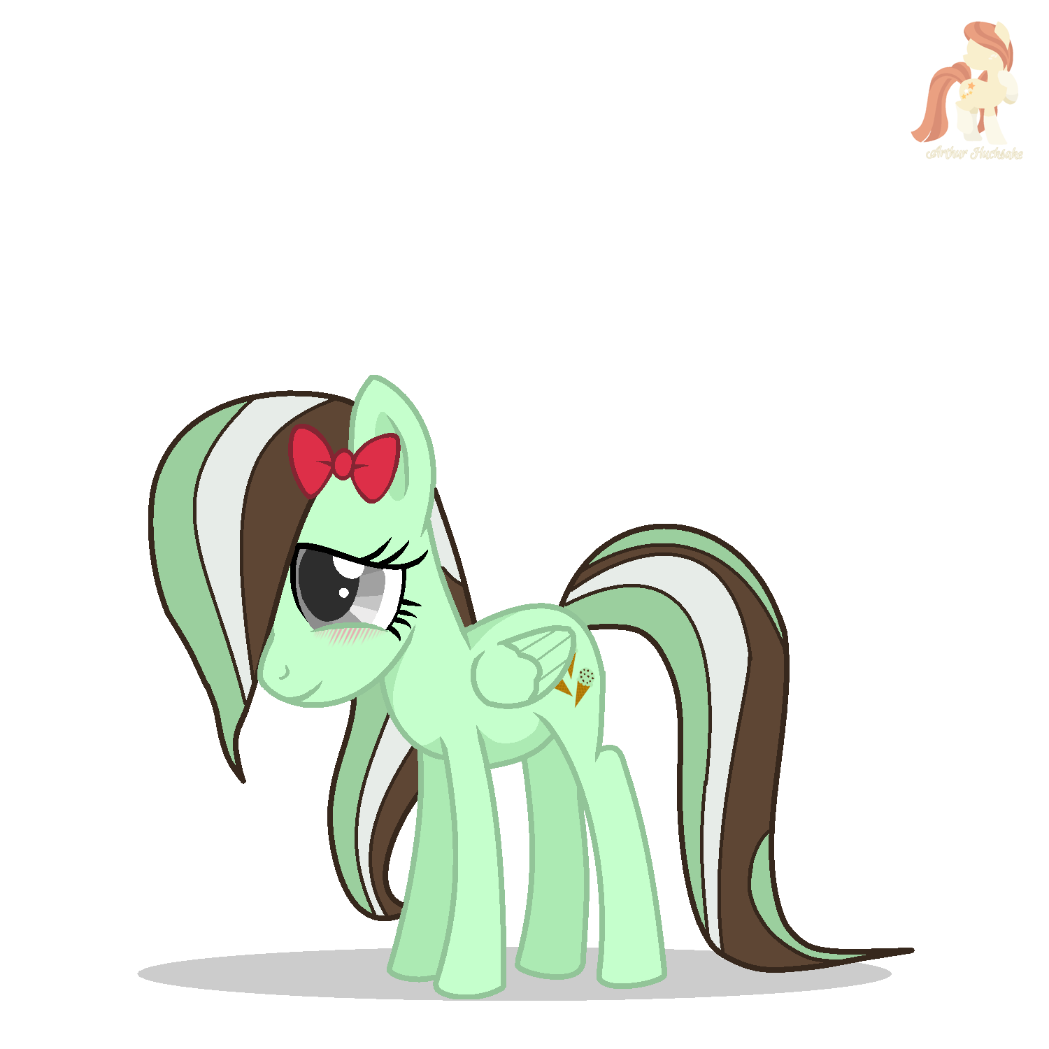 #3273498 - safe, artist:r4hucksake, oc, oc:choco mint, pegasus, pony ...