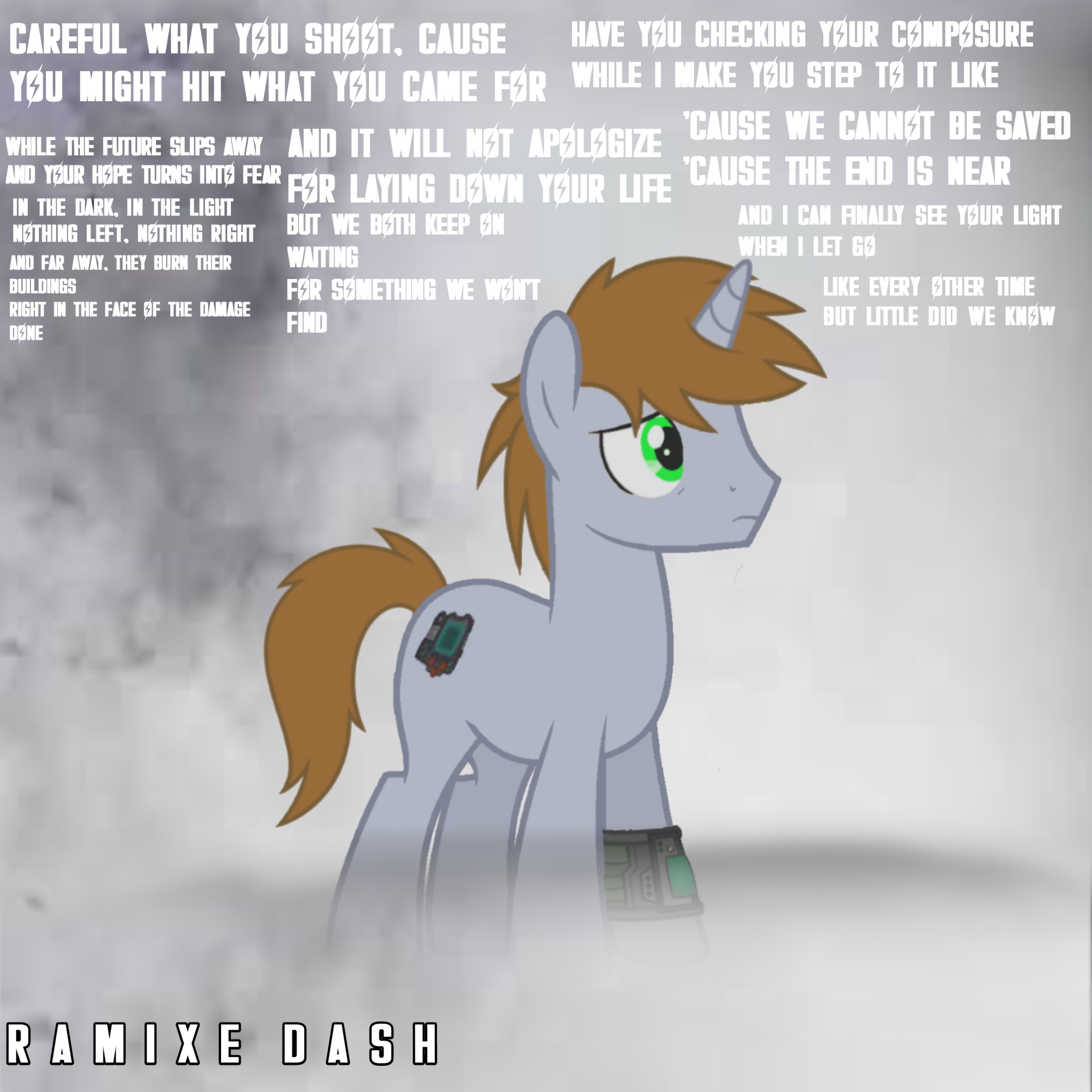 #3284480 - safe, artist:ramixe dash, oc, oc only, oc:littlepip, pony, unicorn, fallout equestria ...
