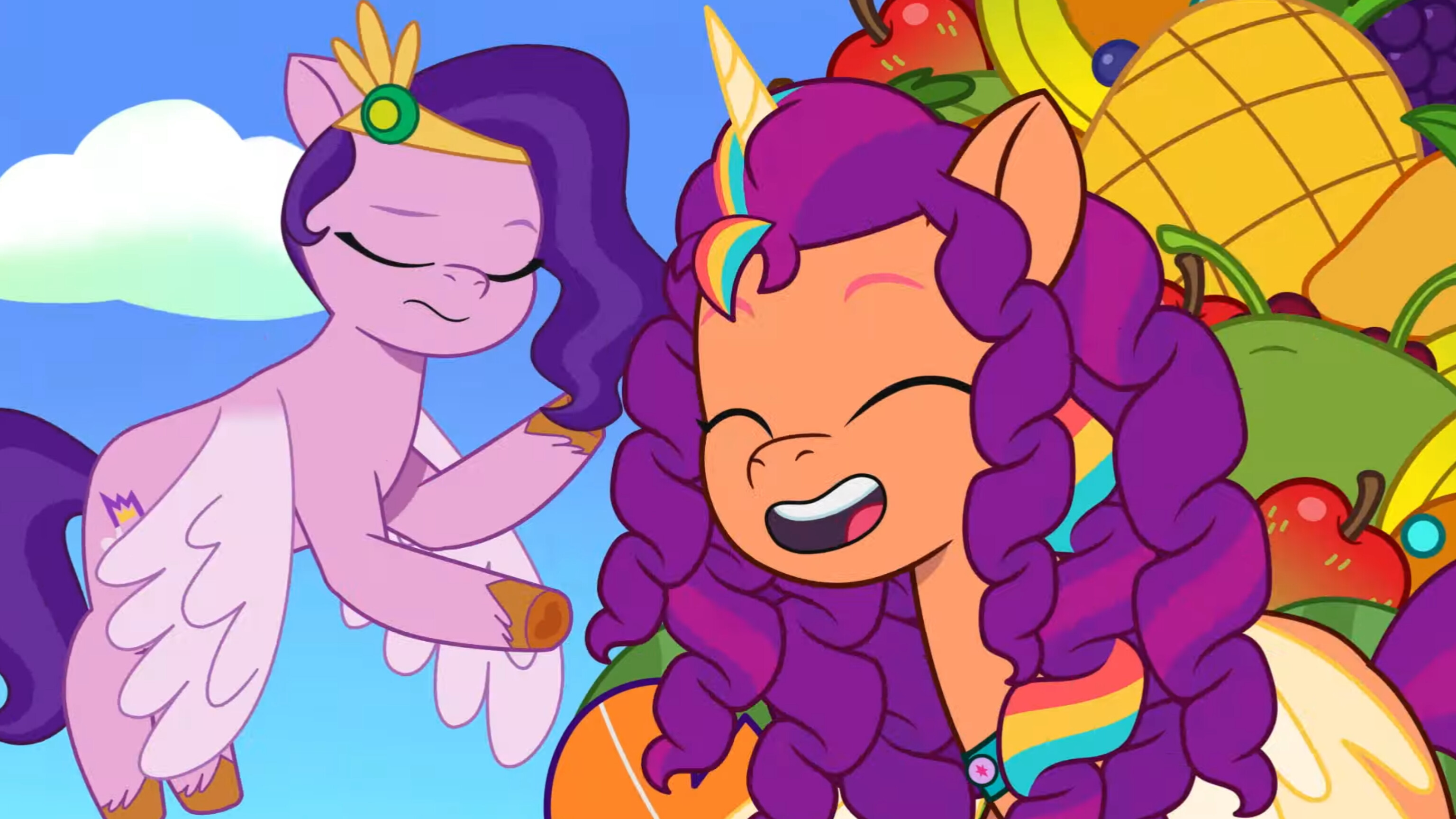 #3284733 - safe, screencap, pipp petals, sunny starscout, alicorn ...