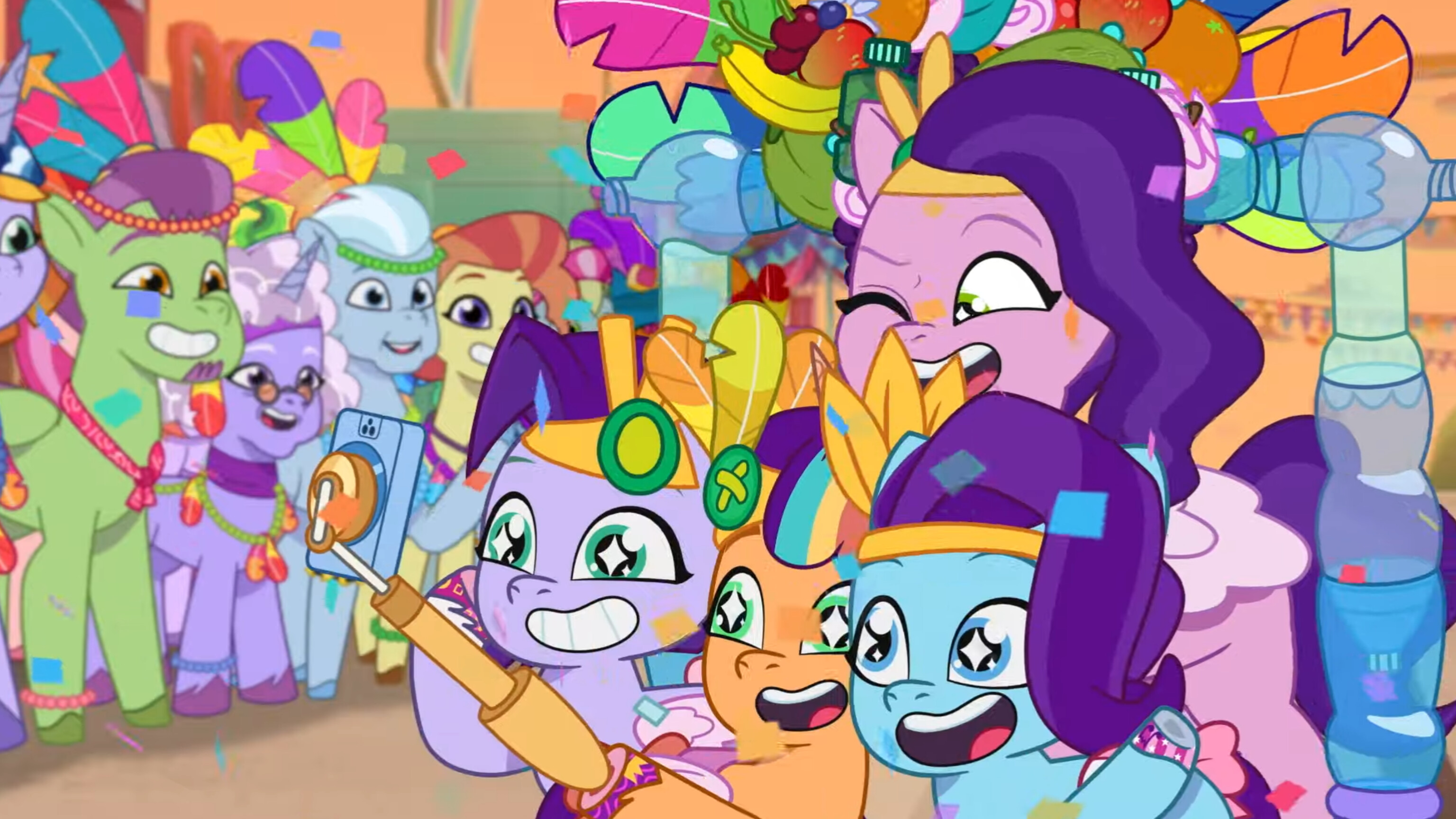 #3285848 - safe, screencap, glory (g5), peach fizz, pipp petals, seashell (g5), earth pony ...