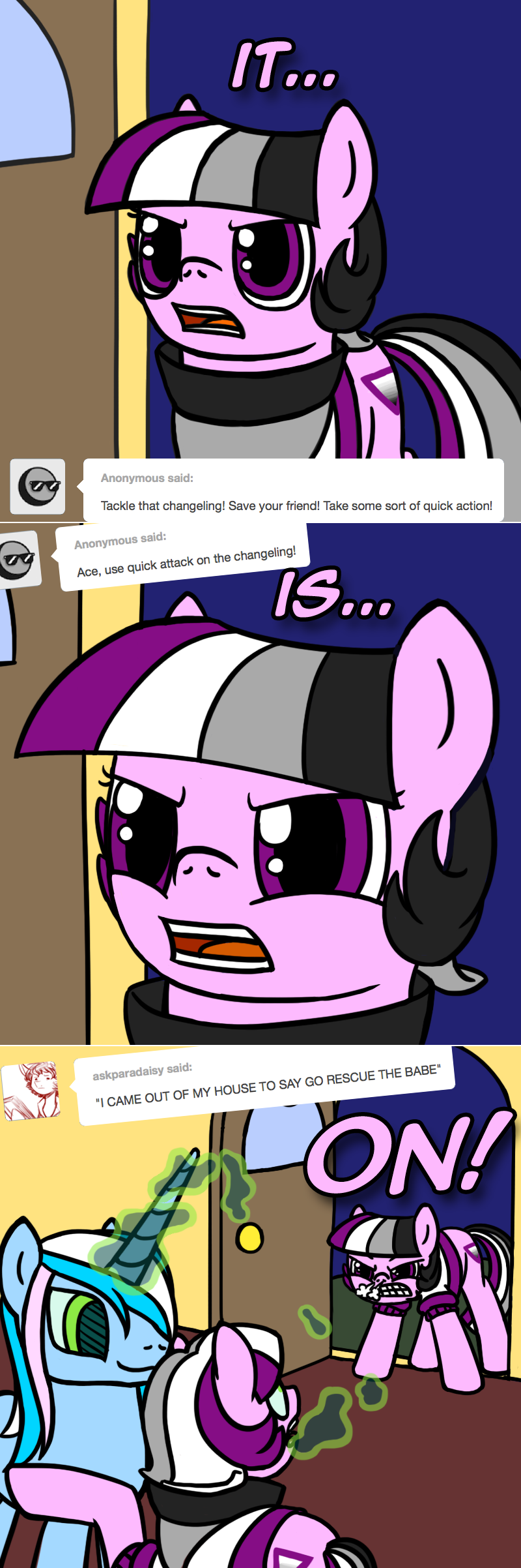 #3285943 - safe, artist:thedragenda, oc, oc:ace, oc:aurora (thedragenda), earth pony, pony ...