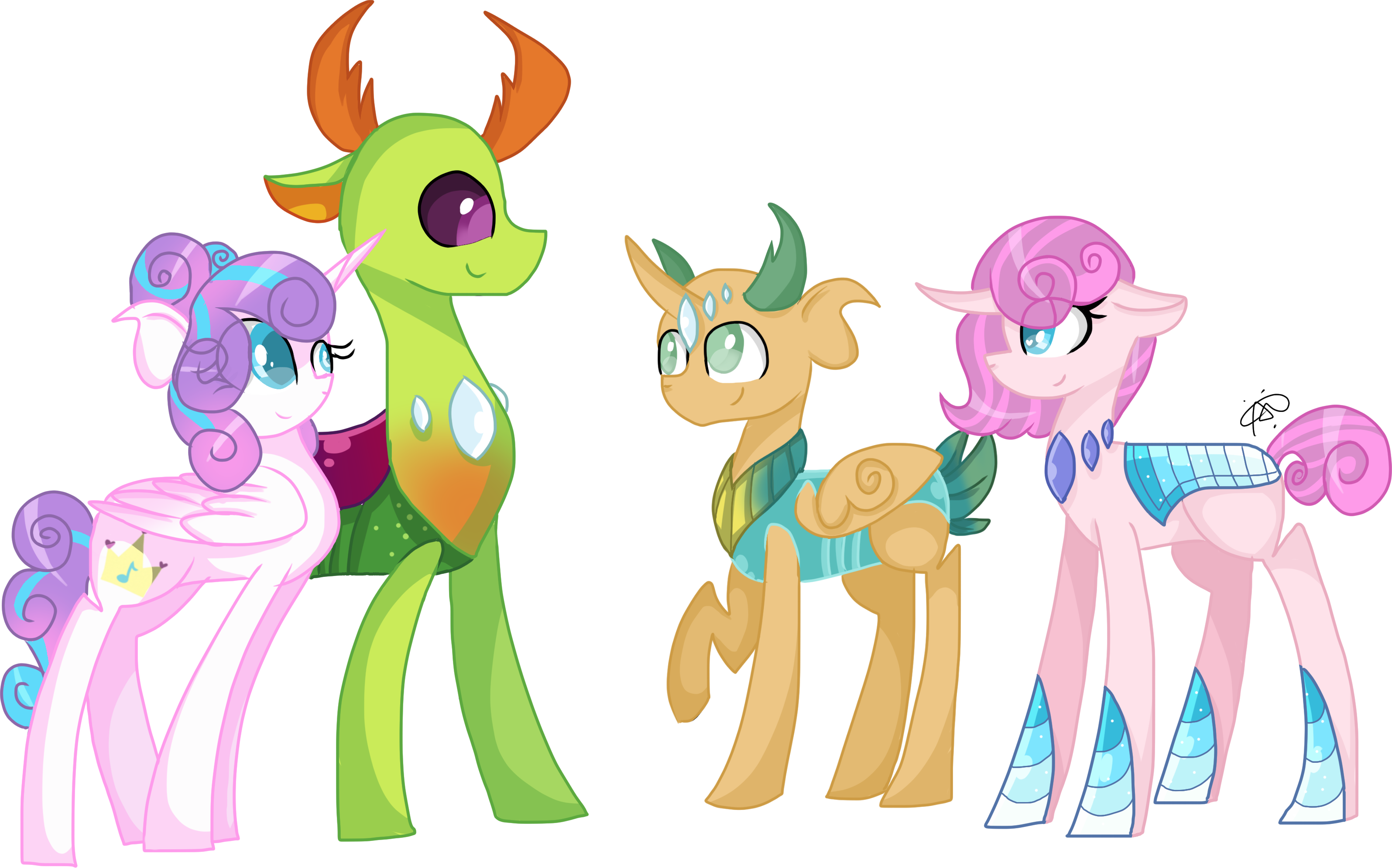 #3286069 - safe, artist:gallantserver, princess flurry heart, thorax ...