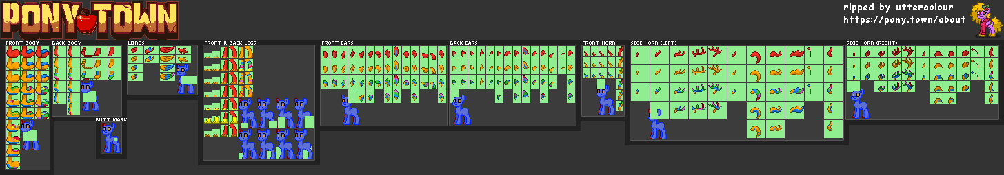 #3286523 - safe, oc, pony, pony town, lowres, pixel art, sprite sheet ...