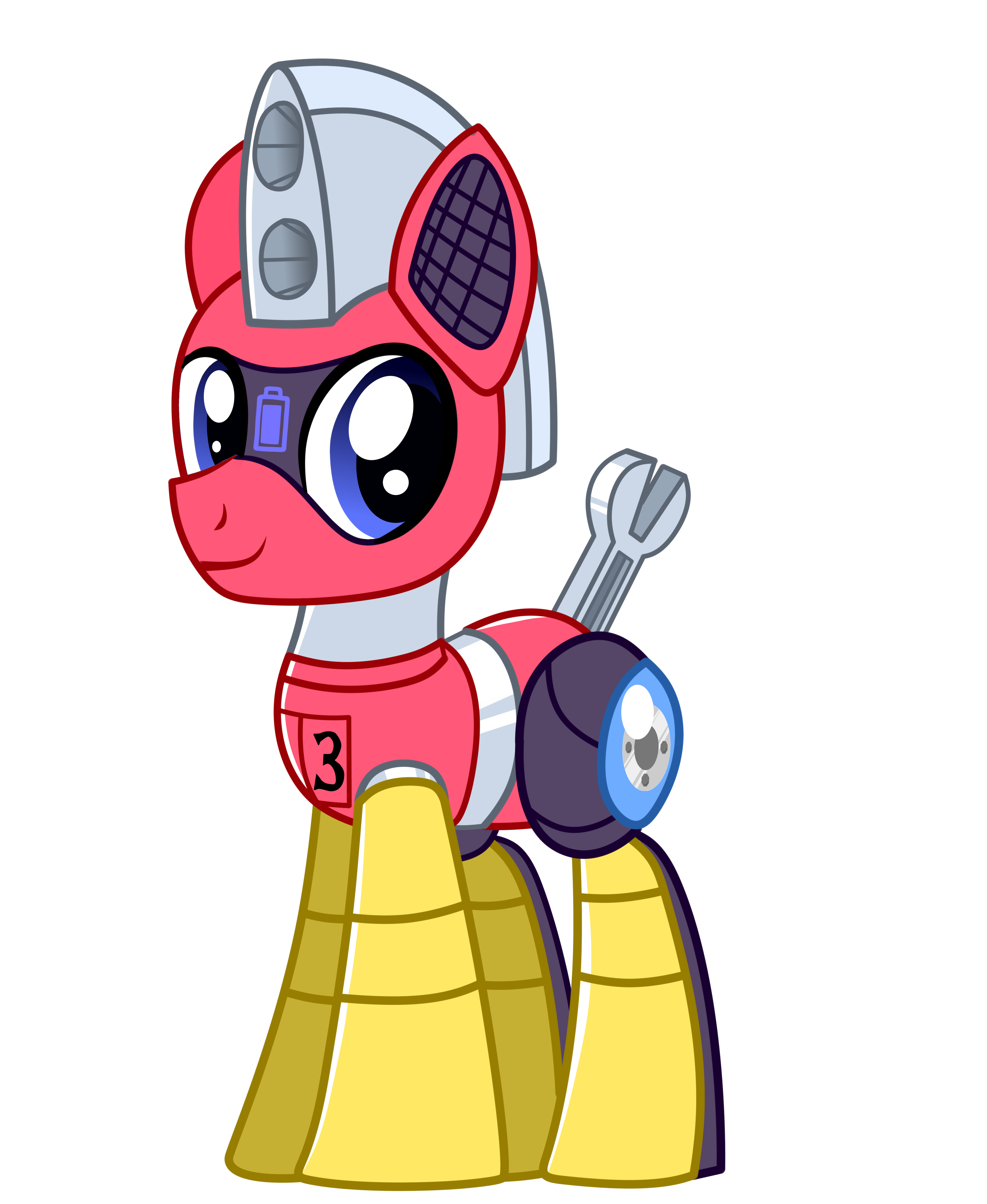 #3287080 - safe, artist:trackheadtherobopony, oc, oc only, oc:trackhead, pony, robot, robot pony ...