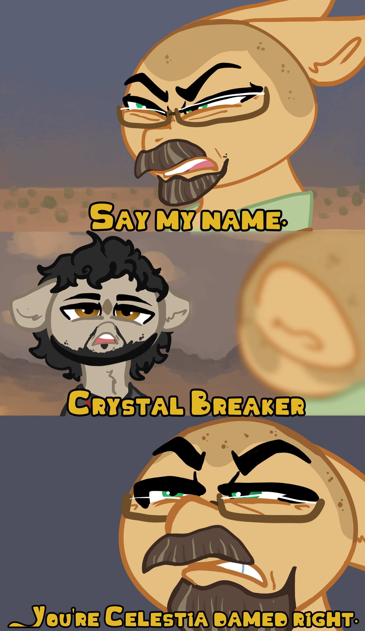 #3287169 - safe, artist:nootaz, heisenbuck, oc, oc:crystal beaker, pony ...