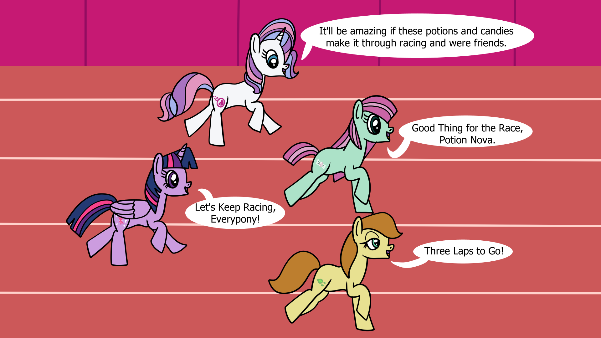 #3288235 - safe, artist:platinumdrop, caramel latte, minty (g4), potion ...