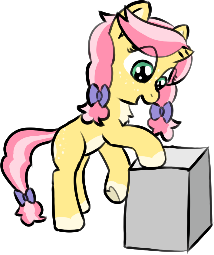 #3288547 - safe, artist:craftycirclepony, oc, oc only, oc:crafty circles, unicorn, bow, box ...