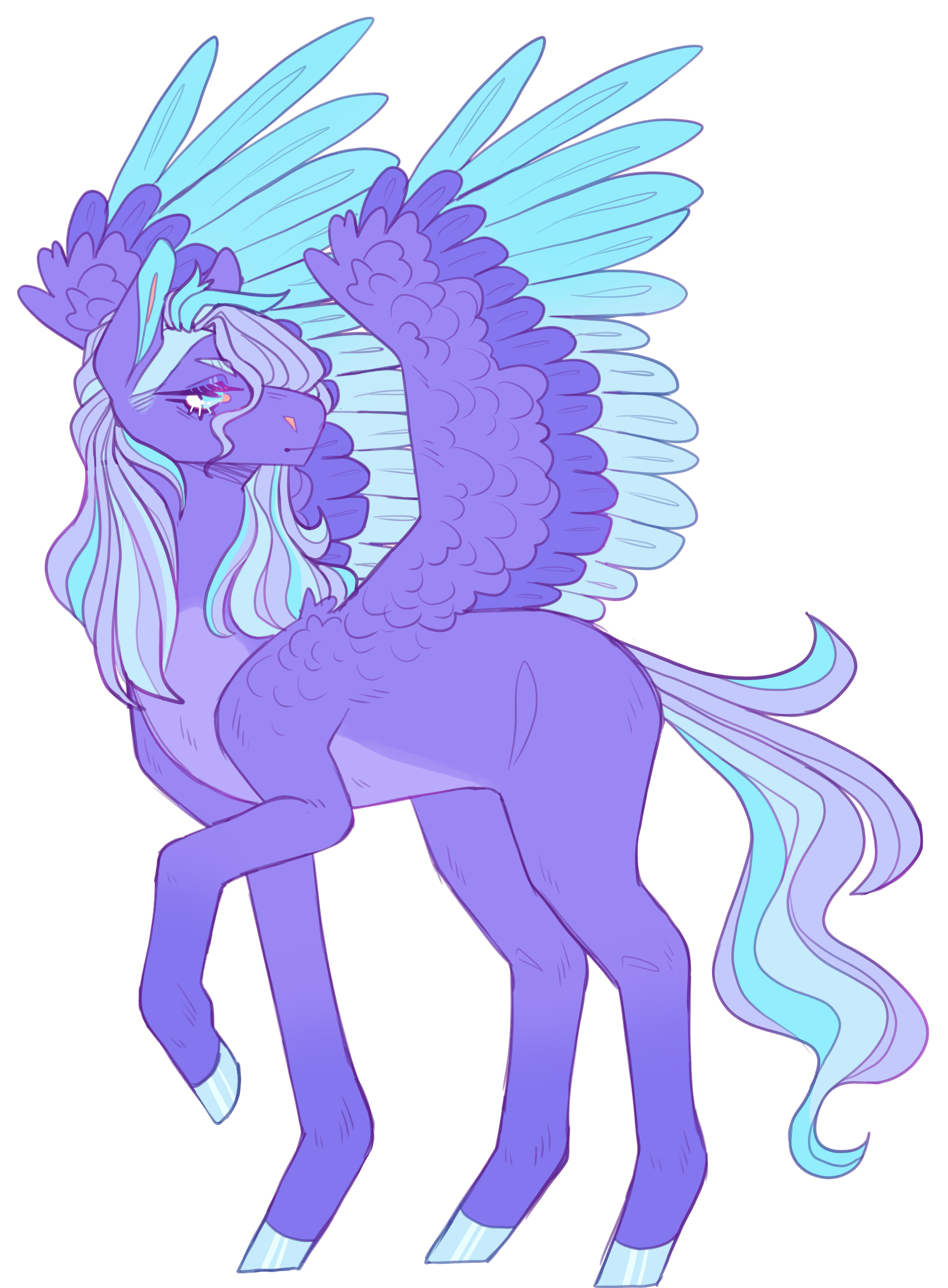 #3289633 - safe, artist:sleepy-nova, oc, oc only, oc:stormcloud showers, pegasus, pony, colored ...