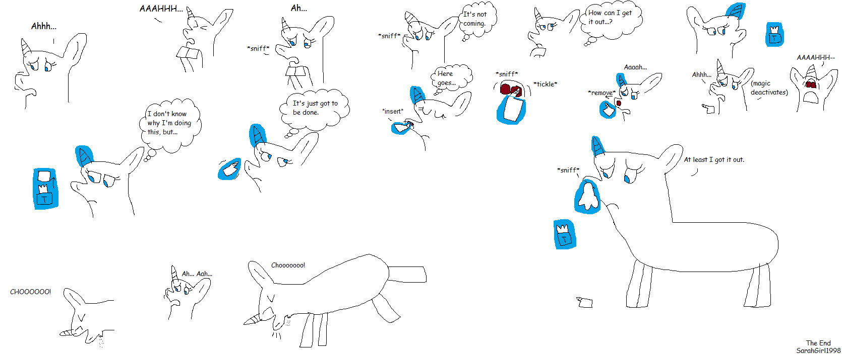 #3289651 - safe, artist:sarahgirl1998, oc, oc only, unicorn, comic ...