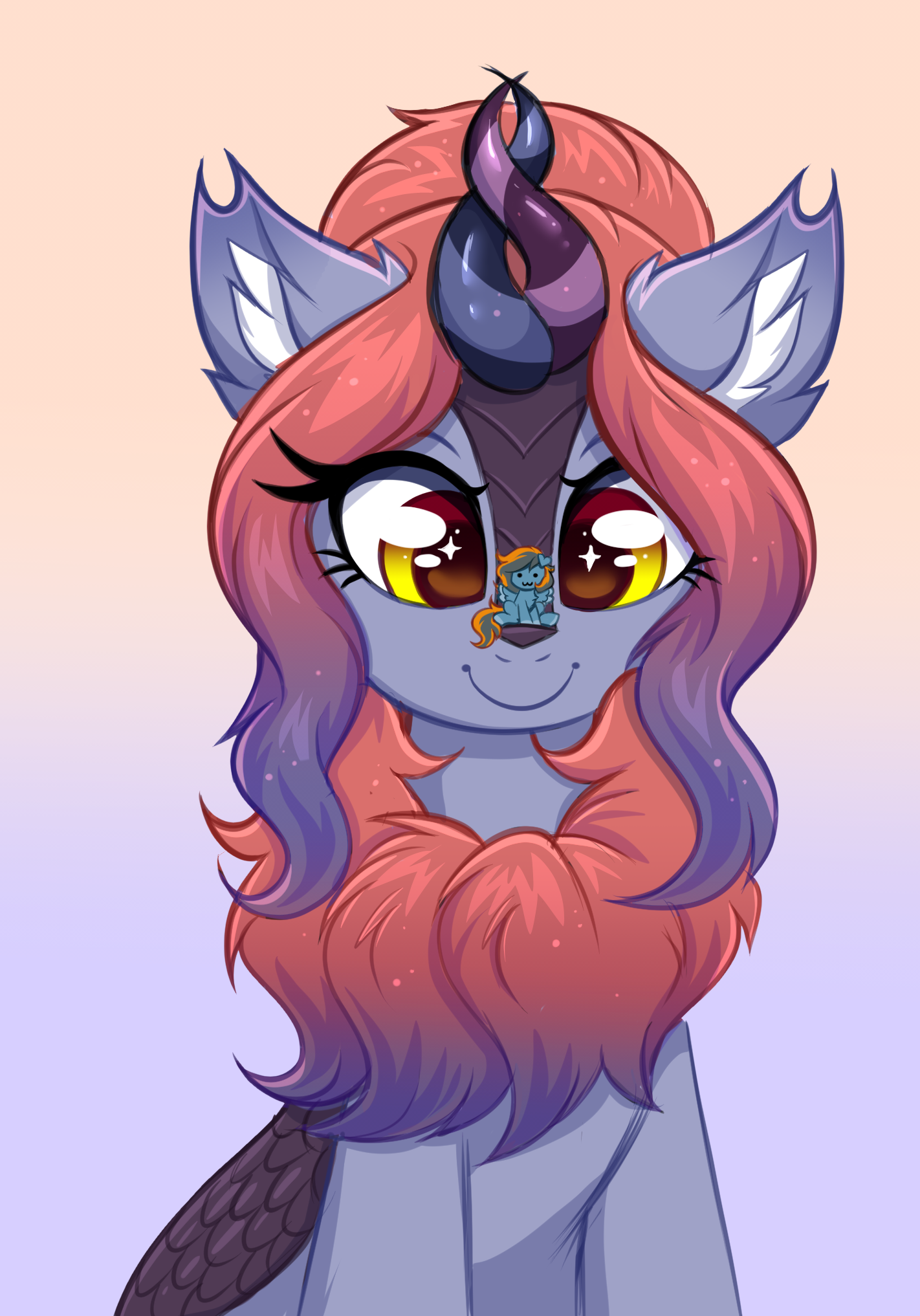 #3289765 - safe, artist:confetticakez, oc, oc only, oc:ardent ember, oc:skittle, kirin, pegasus ...